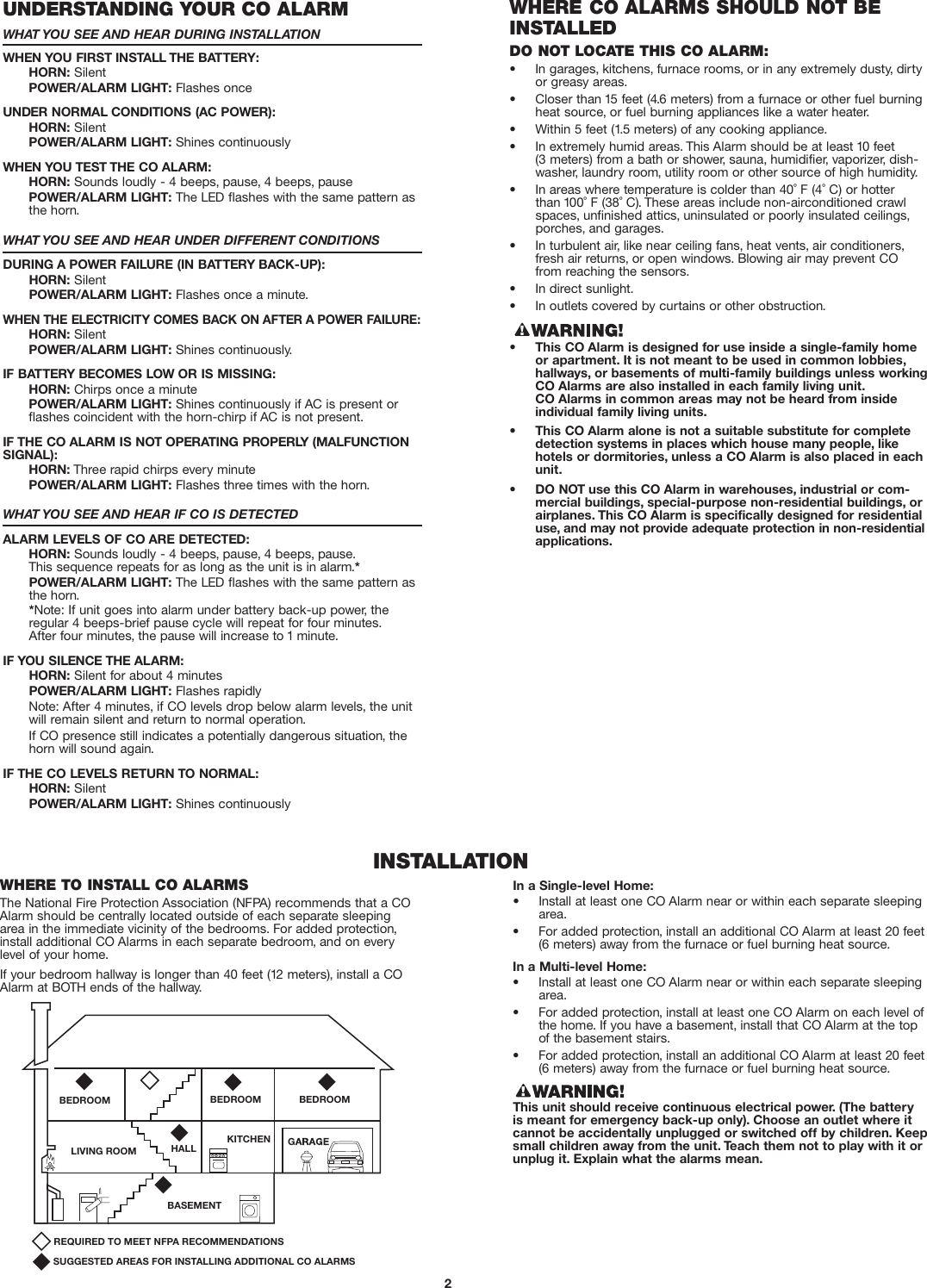 First Alert Co605 Users Manual M08 0153 002E_CO605p1