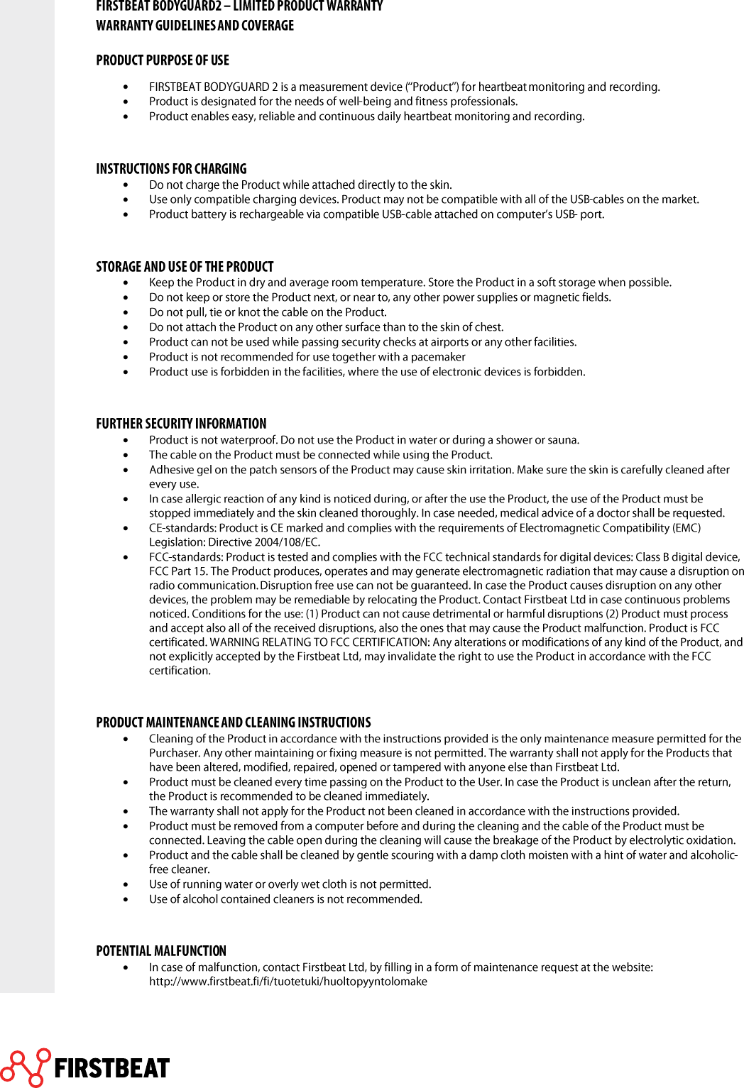 Firstbeat Technologies FB131 Bodyguard2 is a measurement device for ...