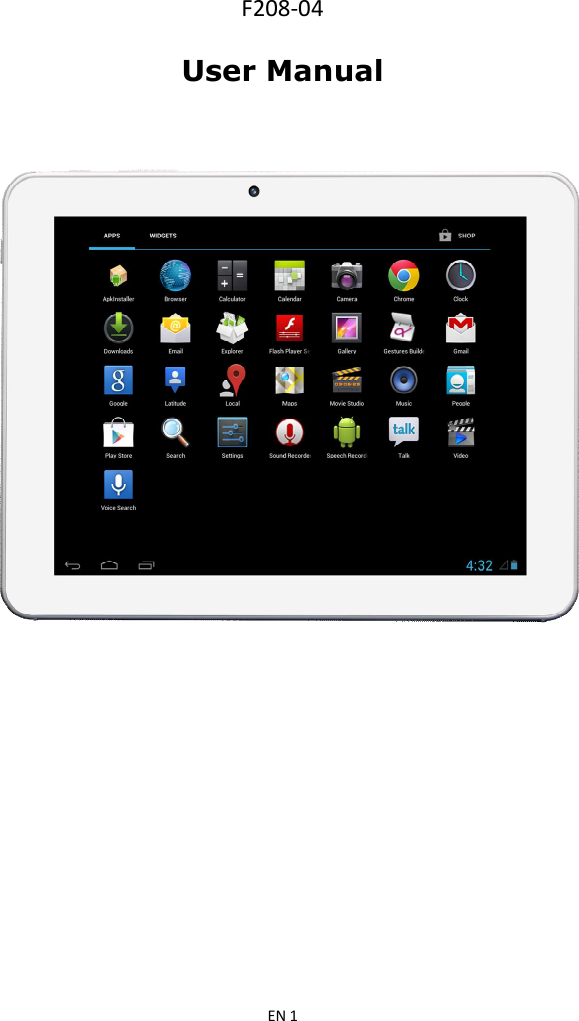 Five Technology FNFIFIVEMX 8 Inch MID with WiFi/BT/GPS/3G User Manual