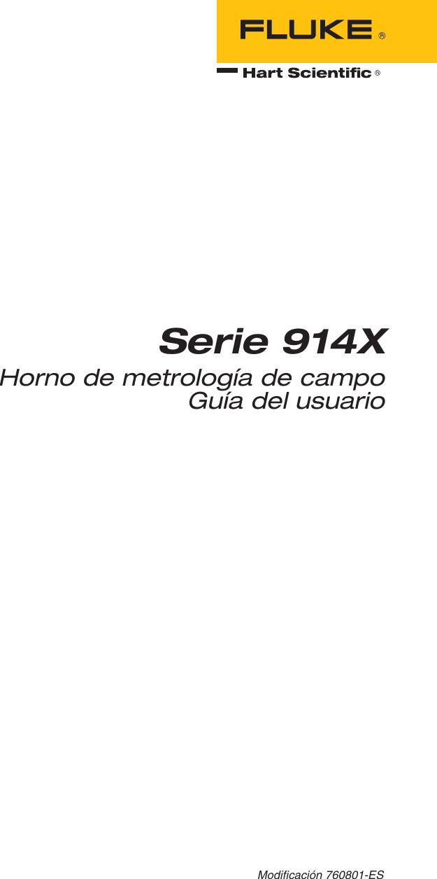 Fluke Calibration 9142 Users Manual