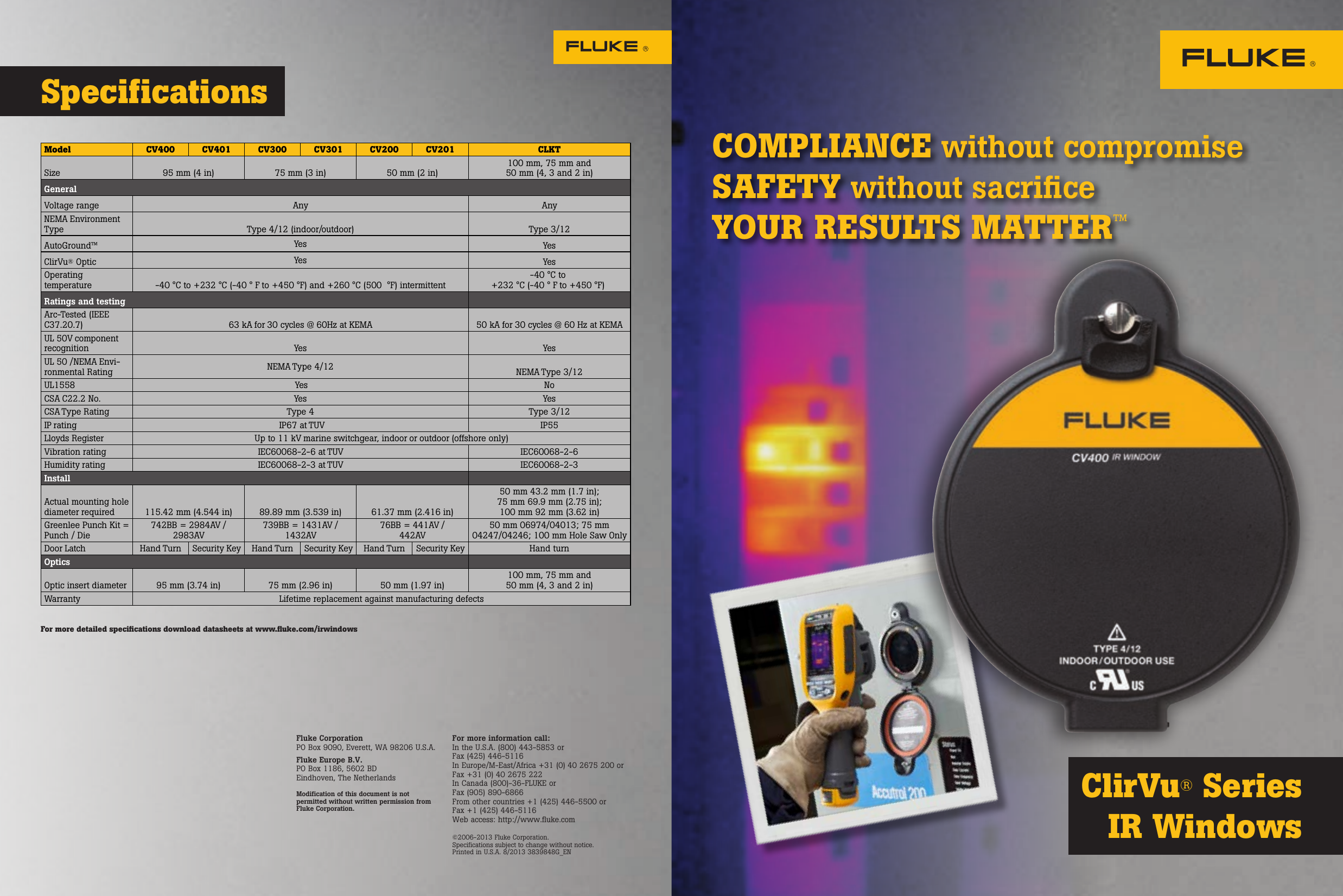 Fluke Cv400 Clirvu Brochure