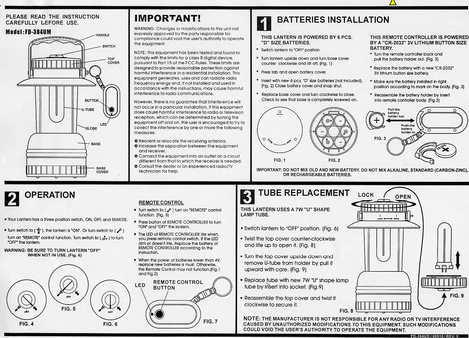 Flying Dragon Development FD383-SV-01 320MHz Wireless R/C Lamp ...