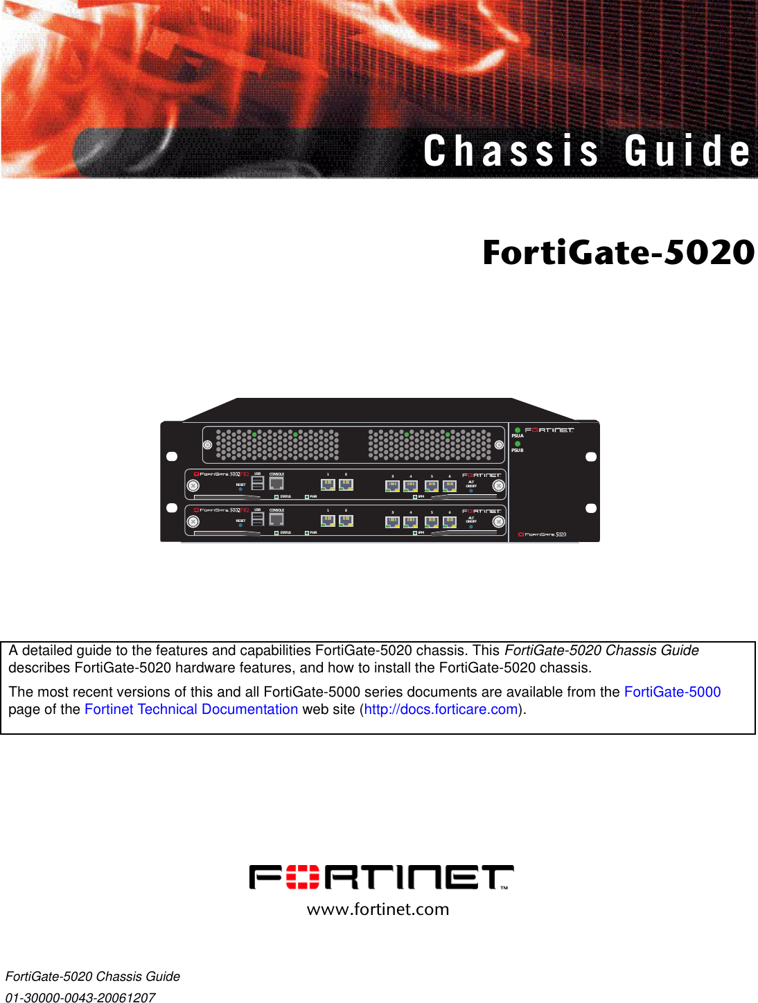 Fortinet Fortigate 5020 Users Manual Chassis Guide