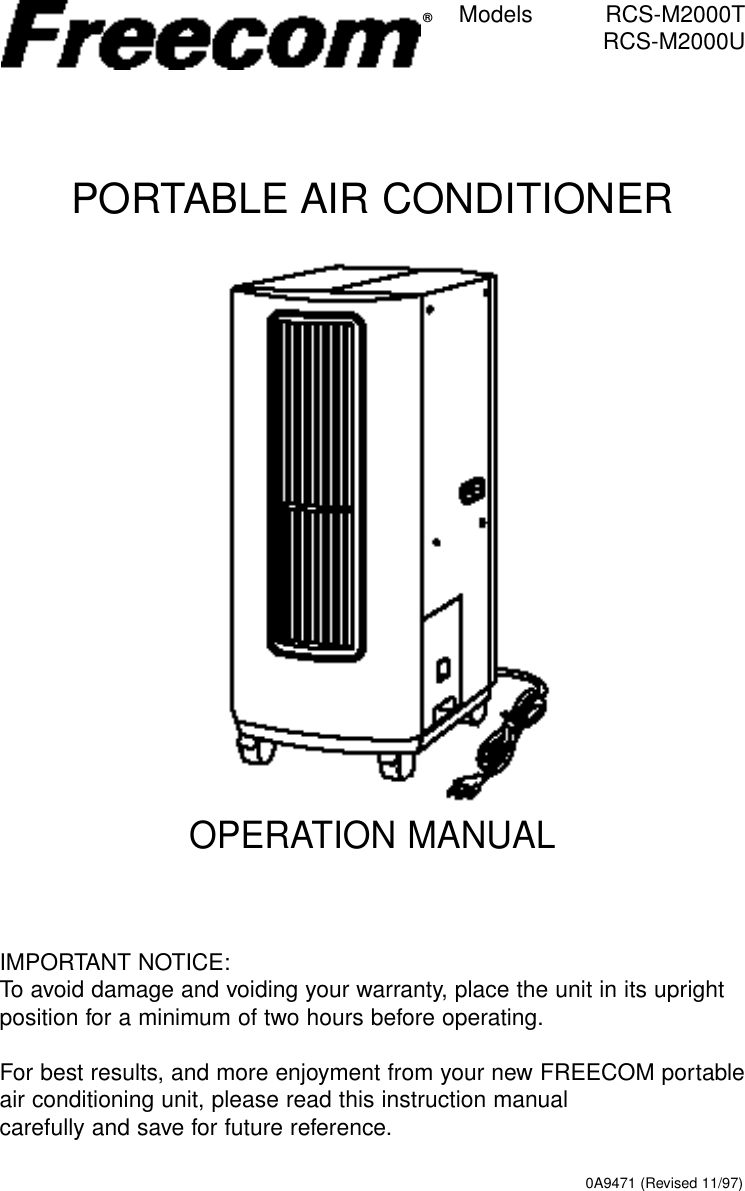 Freecom Technologies Rcs M2000U Users Manual M200T