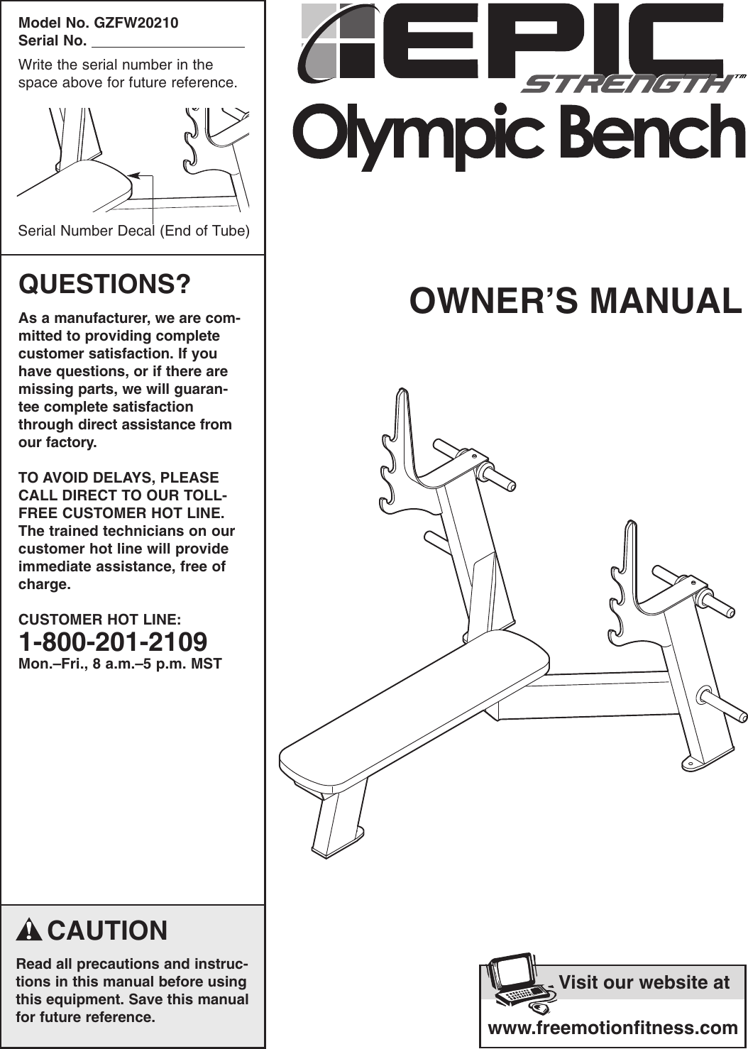 Freemotion Gzfw20210 Owners Manual