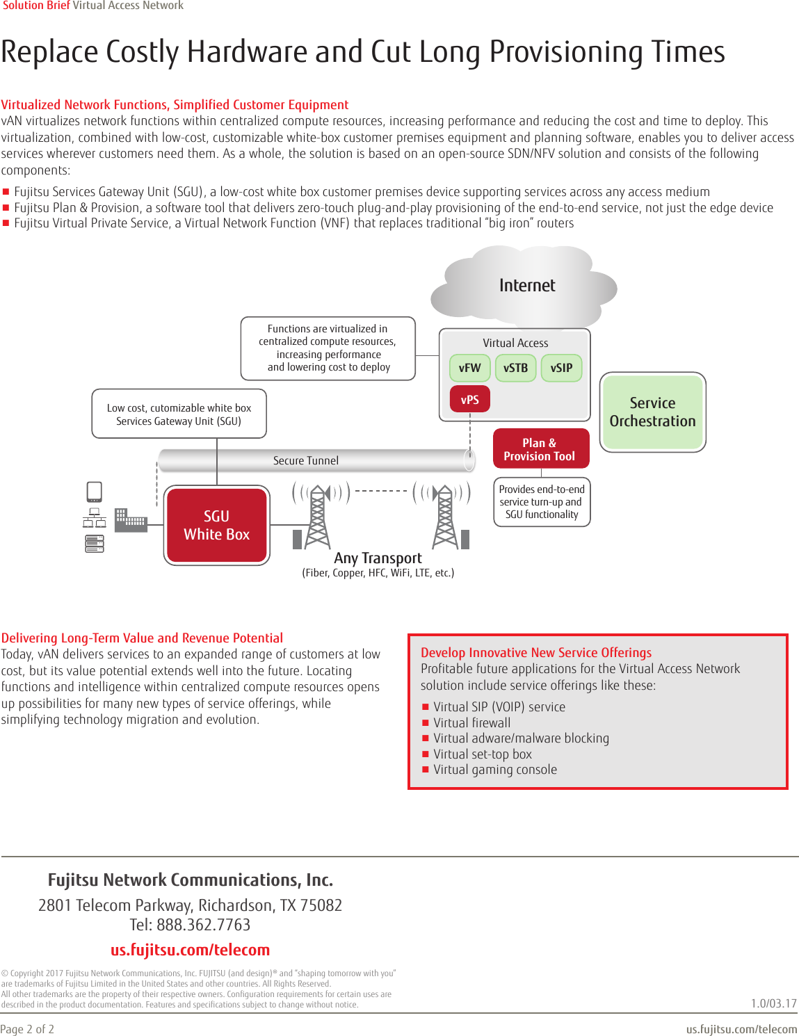 Fujitsu Virtual Access Network FNC Solution Brief