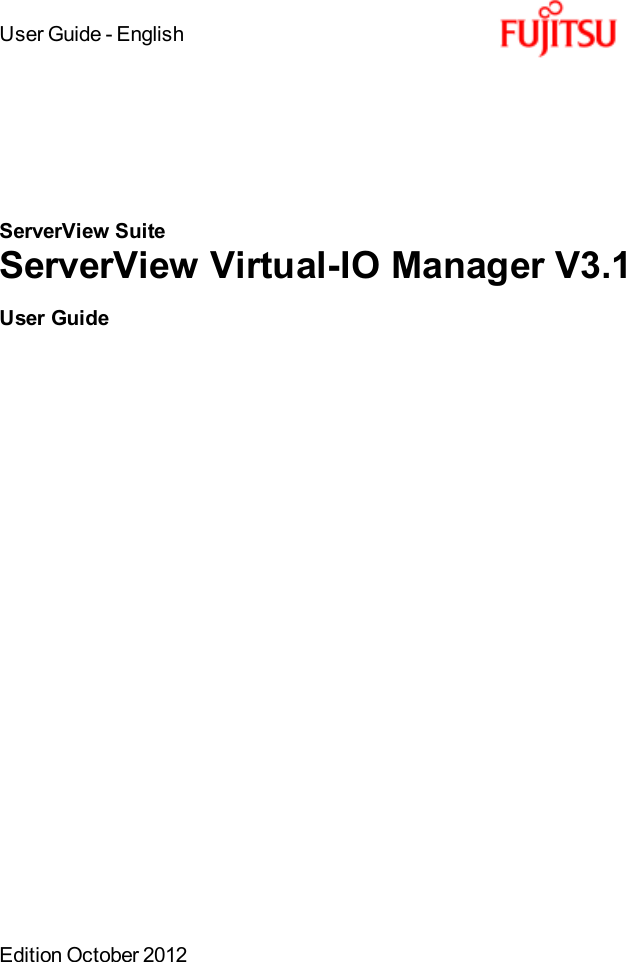 Fujitsu Serverview Virtual Io Manager V3 1 Users Manual V3.1 User Guide