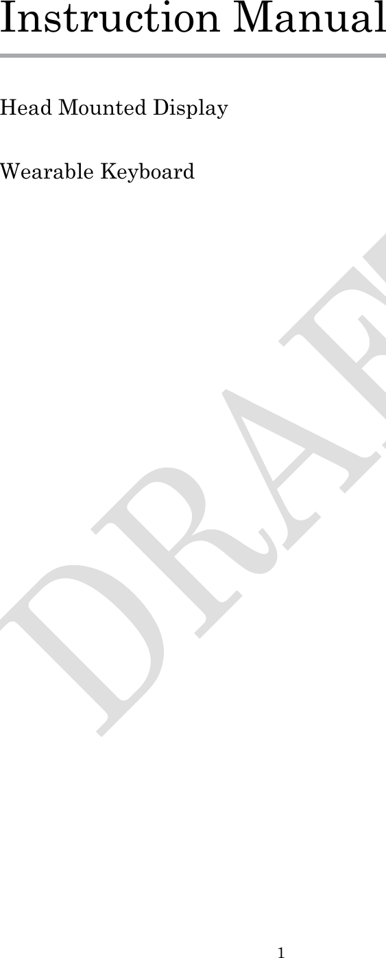 Fujitsu HMD01 Head Mounted Display (HMD), Model - IOT001 User Manual