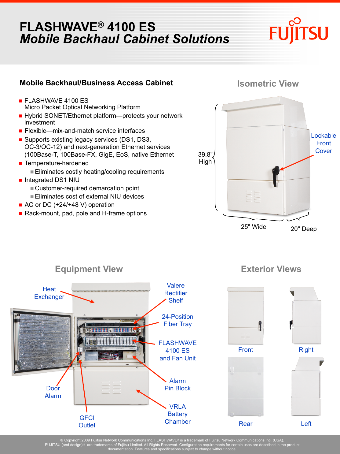 Fujitsu FLASHWAVE 4100 ES Mobile Backhaul Cabinet Solutions ...