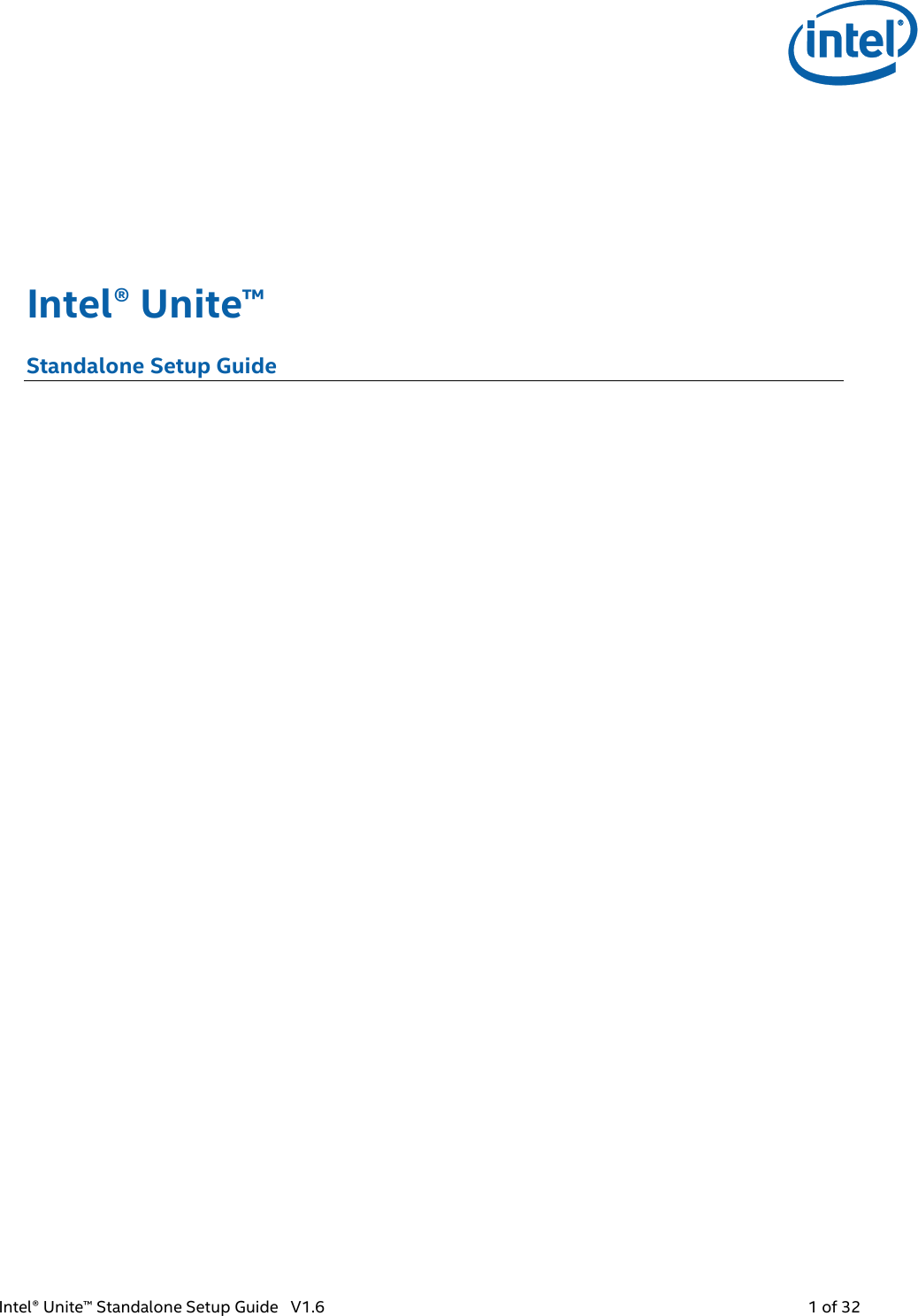 Fujitsu Intel Unite Standalone Setup Guide Intel® Unite™