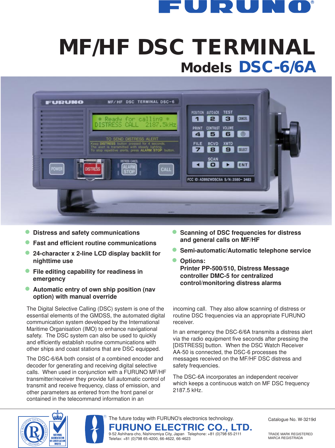 Furuno Mf Hf Dsc Terminal 6 6A Users Manual