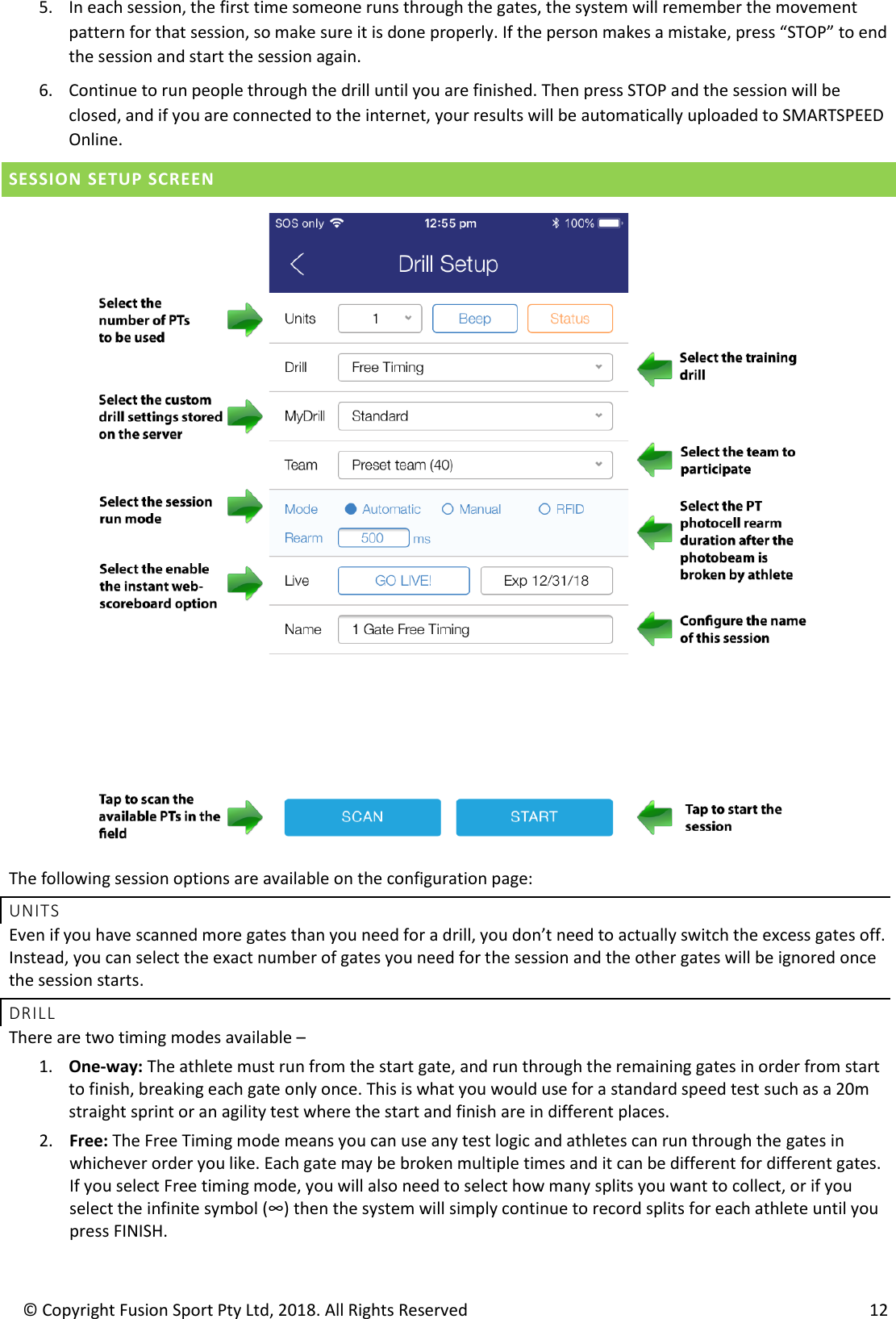 Fusion Sport Proprietary PT100 Smartspeed PT User Manual