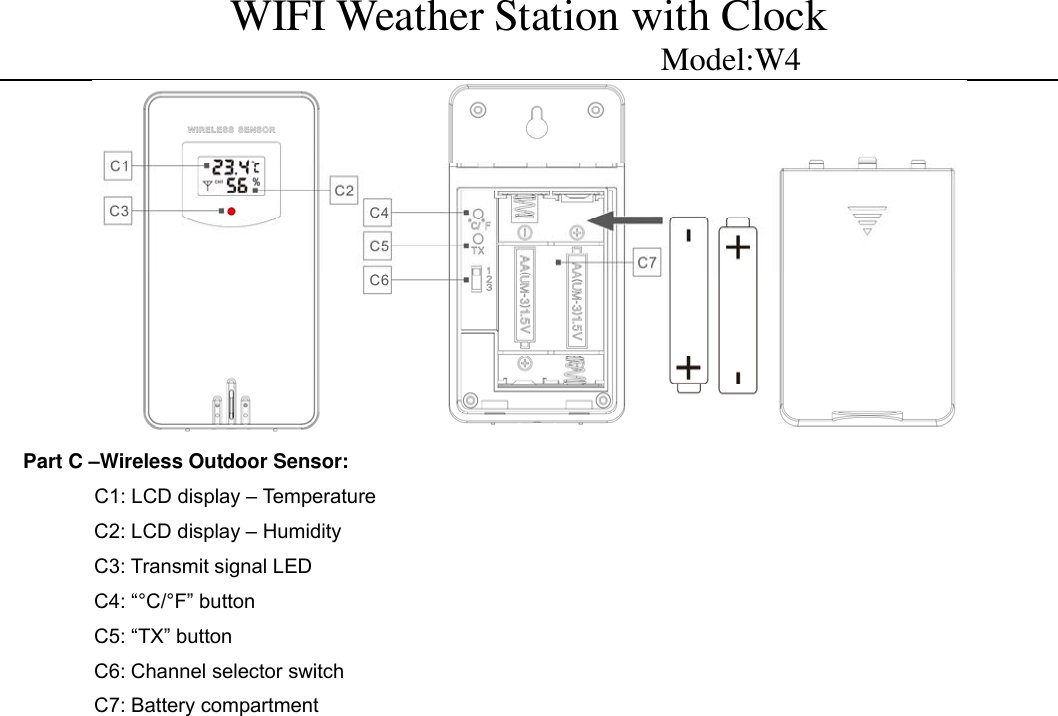 Fuzhou Emax Electronic W4 Wi-Fi Weather Station with Clock User Manual