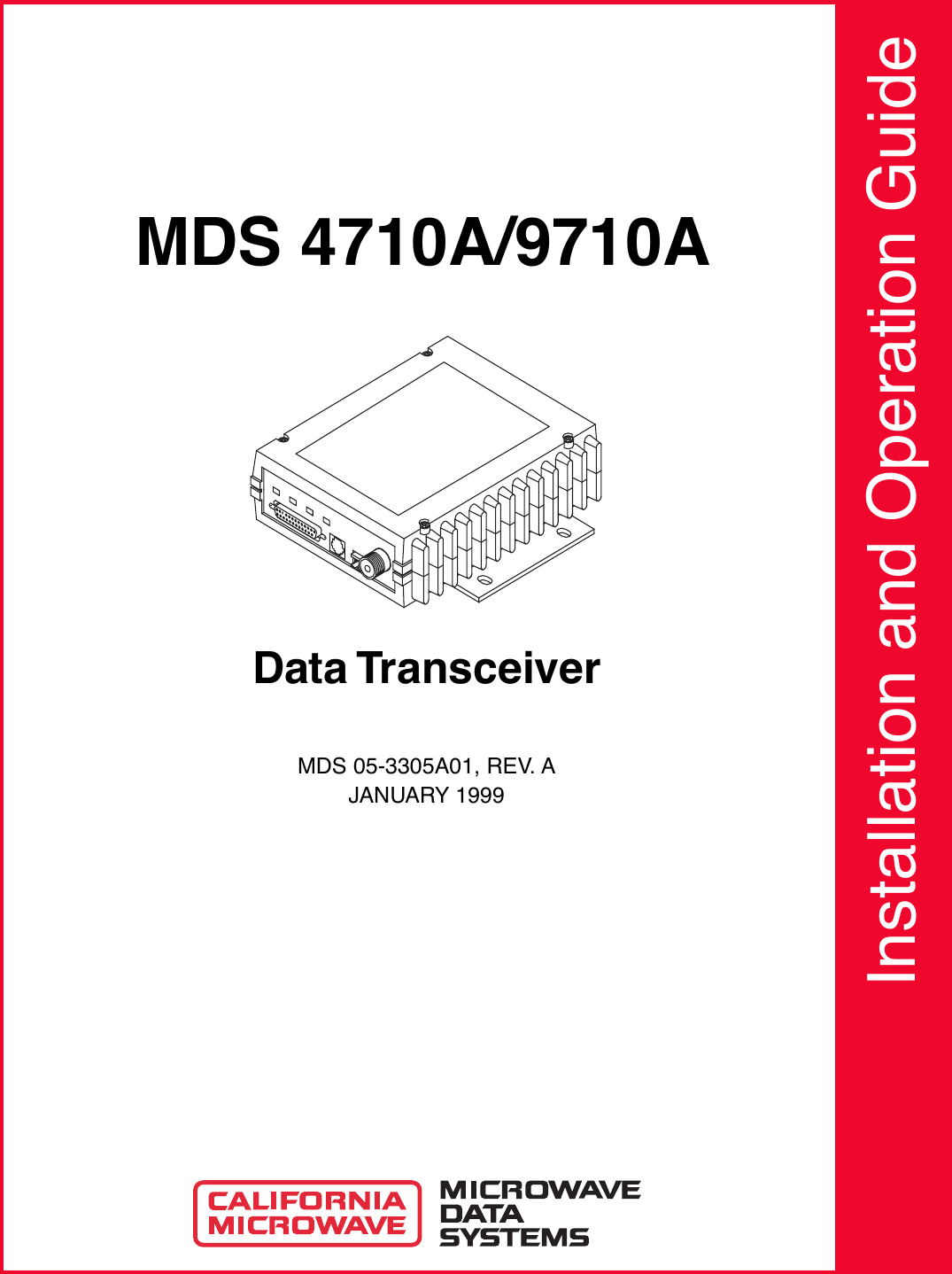 GE MDS DS9710-1 9710A Data Transceiver User Manual Exhibit 22 ...
