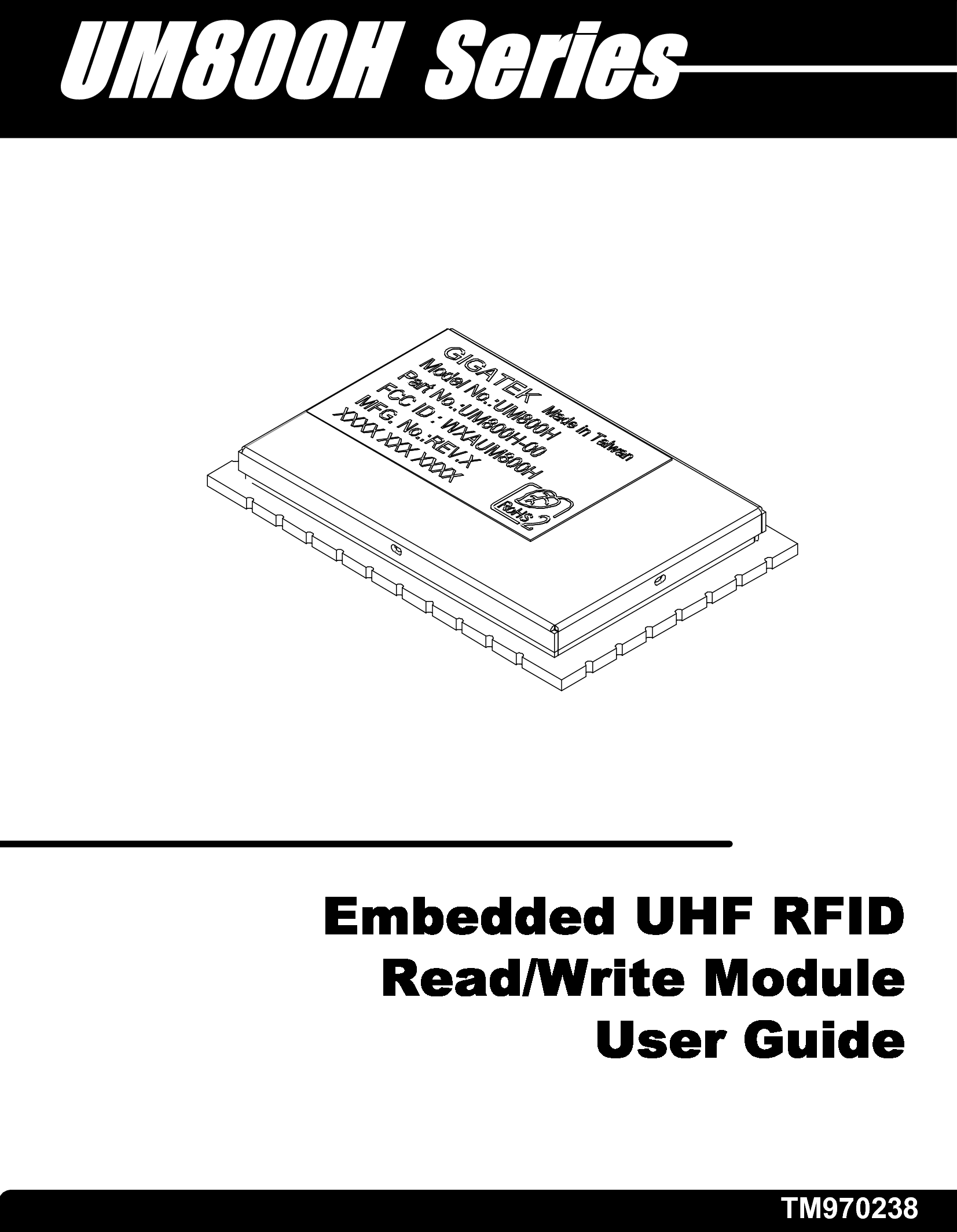 GIGA TMS UM800H UHF RFID Reader/Writer Module User Manual Visio UM800H ...