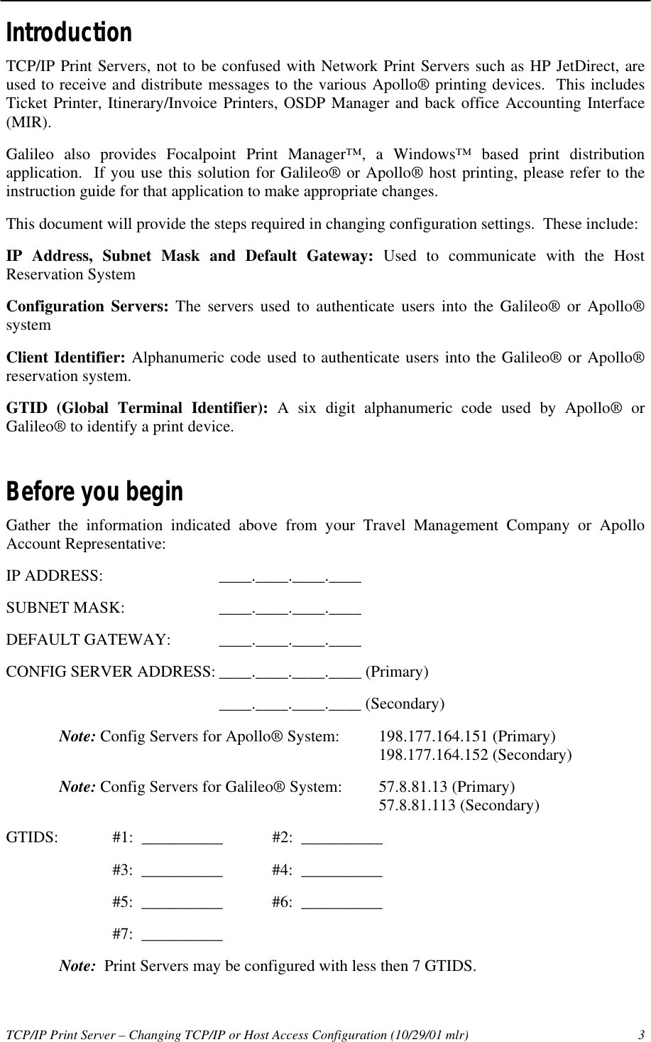 Galileo Tcp Ip Print Server Users Manual F306AE9