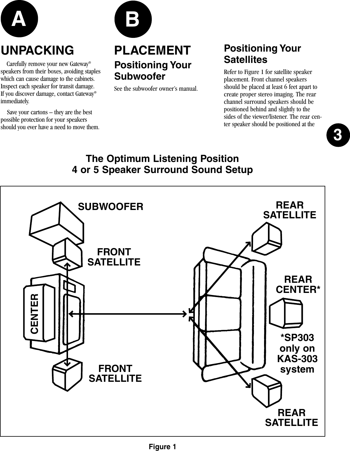Gateway Kas103 Users Manual KAS 103/KAS 203/KAS 303 Speaker ...