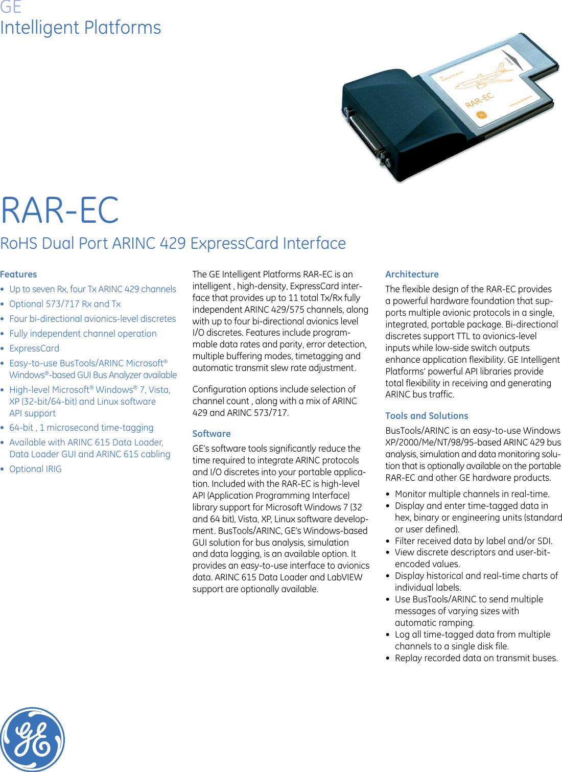 Ge Appliances Rar Ec Interface Data Sheet