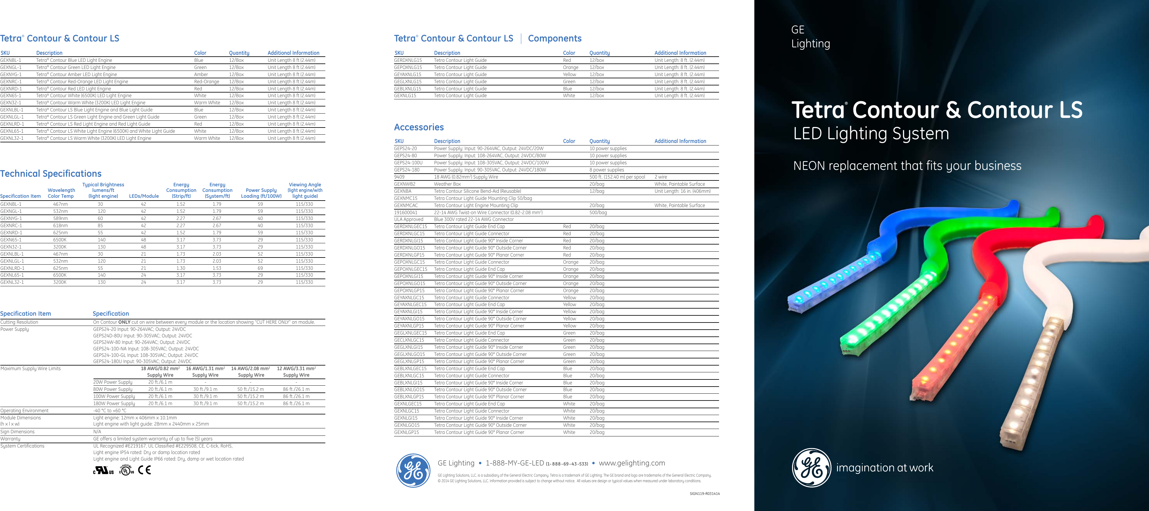 Ge Contour Data Sheet LED Signage Lighting Tetra LS DataSheet | SIGN119