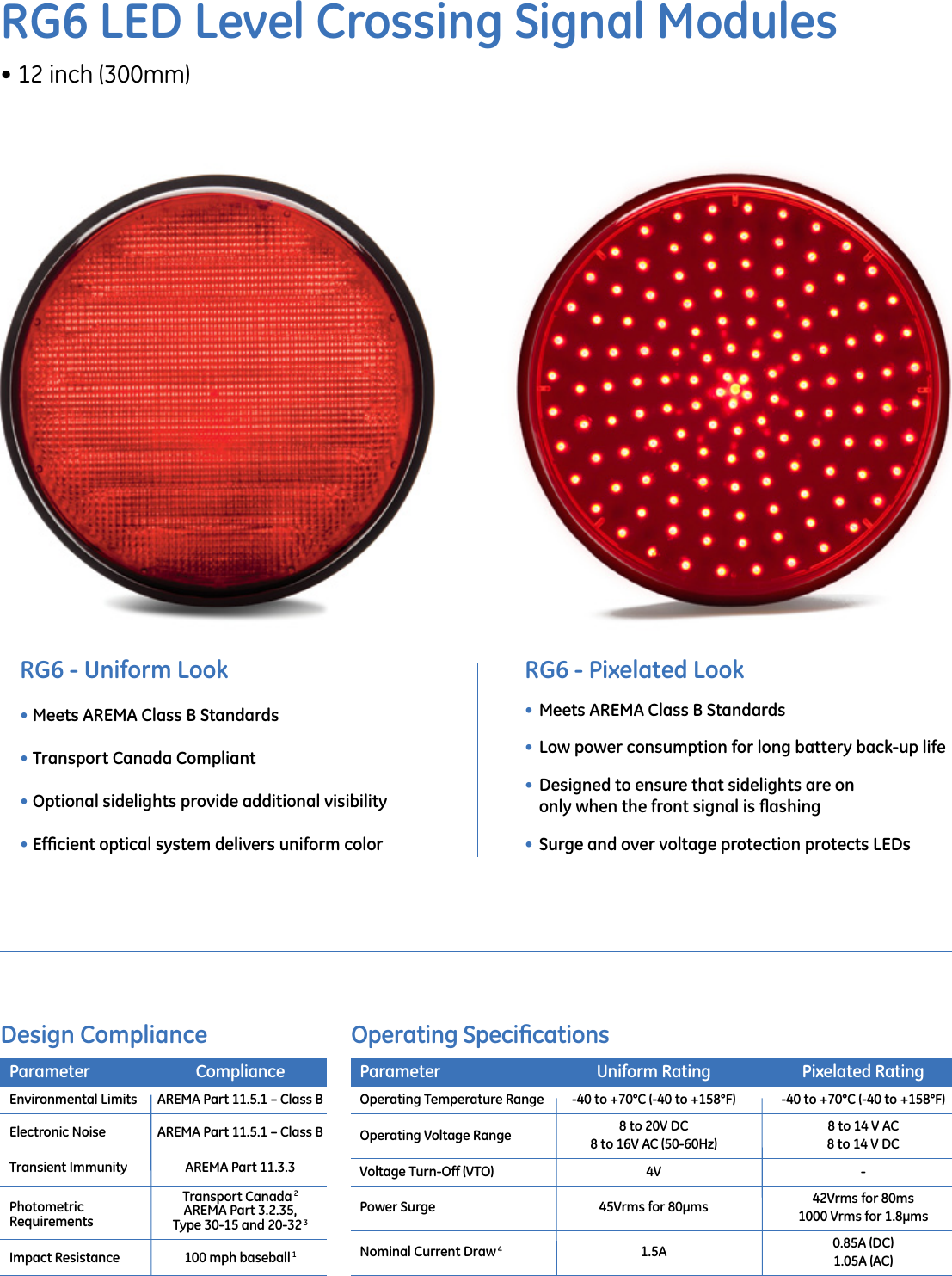 Ge Level Crossing Data Sheet LED Transportation Rail Signal Lighting ...