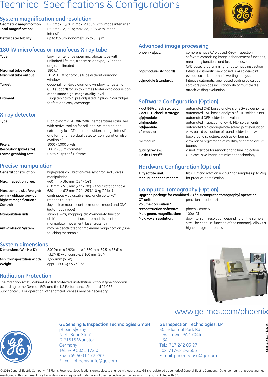Ge Phoenix Micromex Dxr Hd Operating Manual