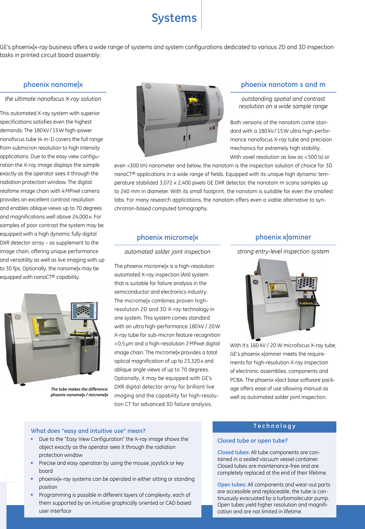 Ge Phoenix Nanomex Micromex Dxr Brochure