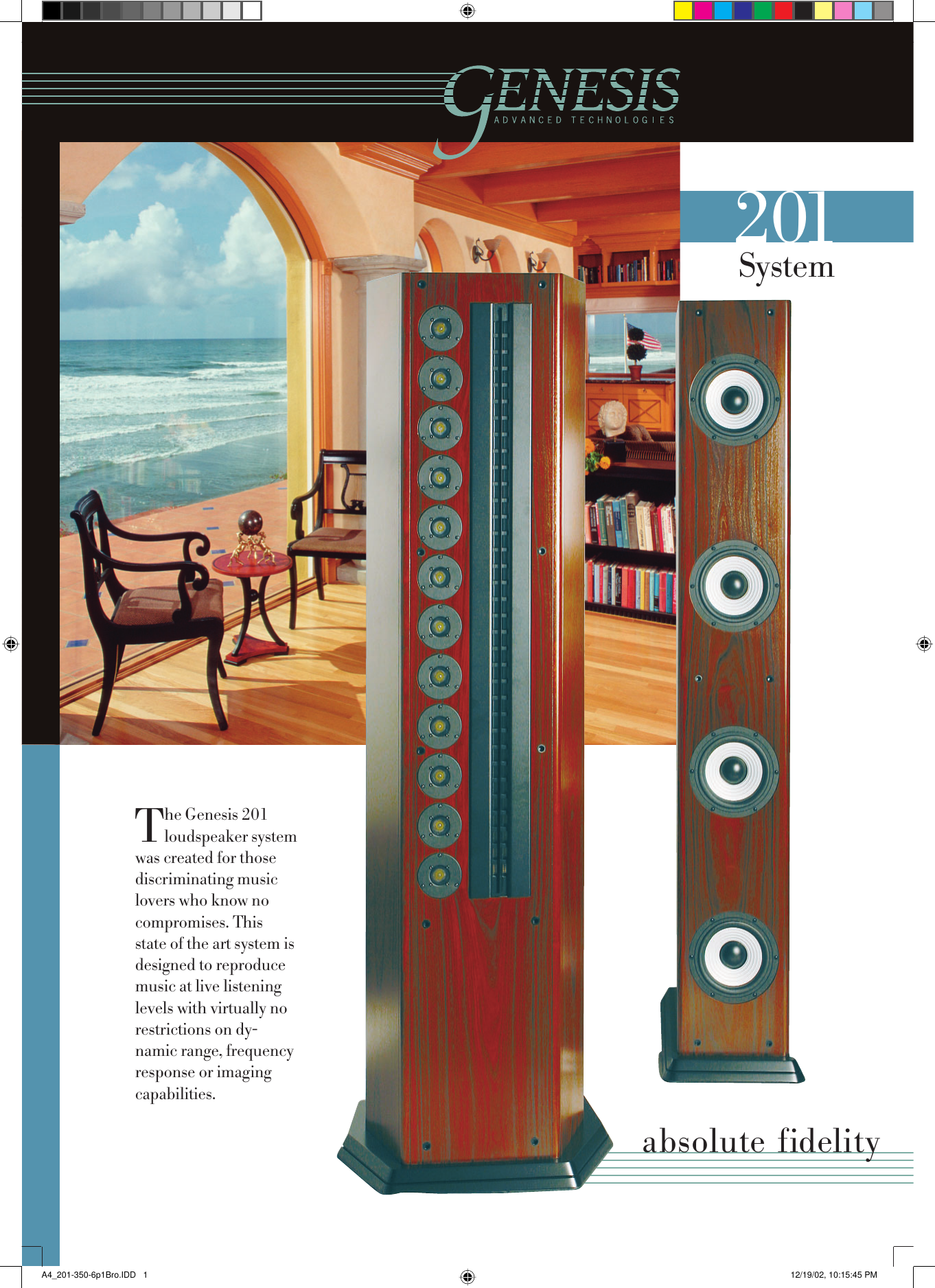 Genesis Advanced Technologies 201 Users Manual A4_201 350 6p1Bro.IDD