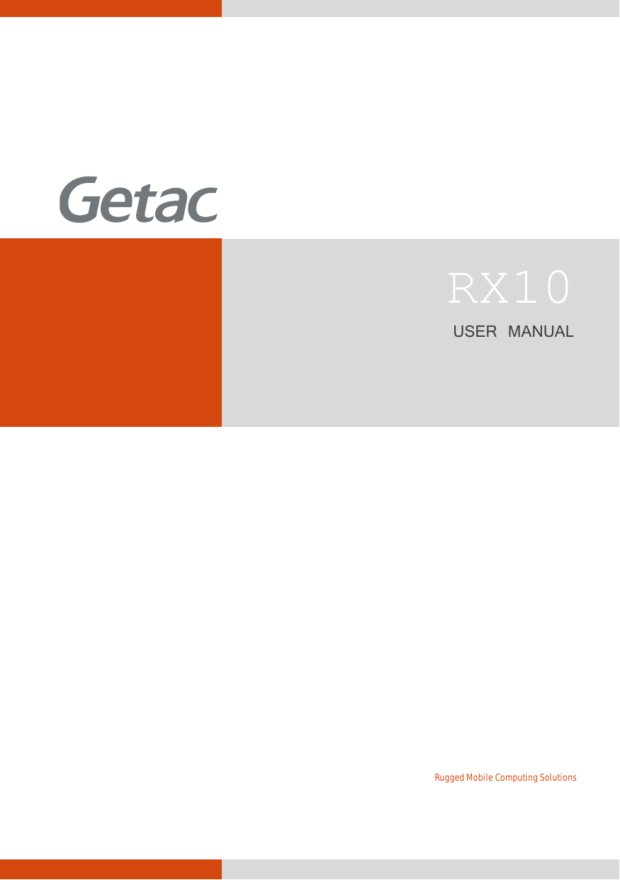 Getac Technology PN7462R RFID module User Manual RX10