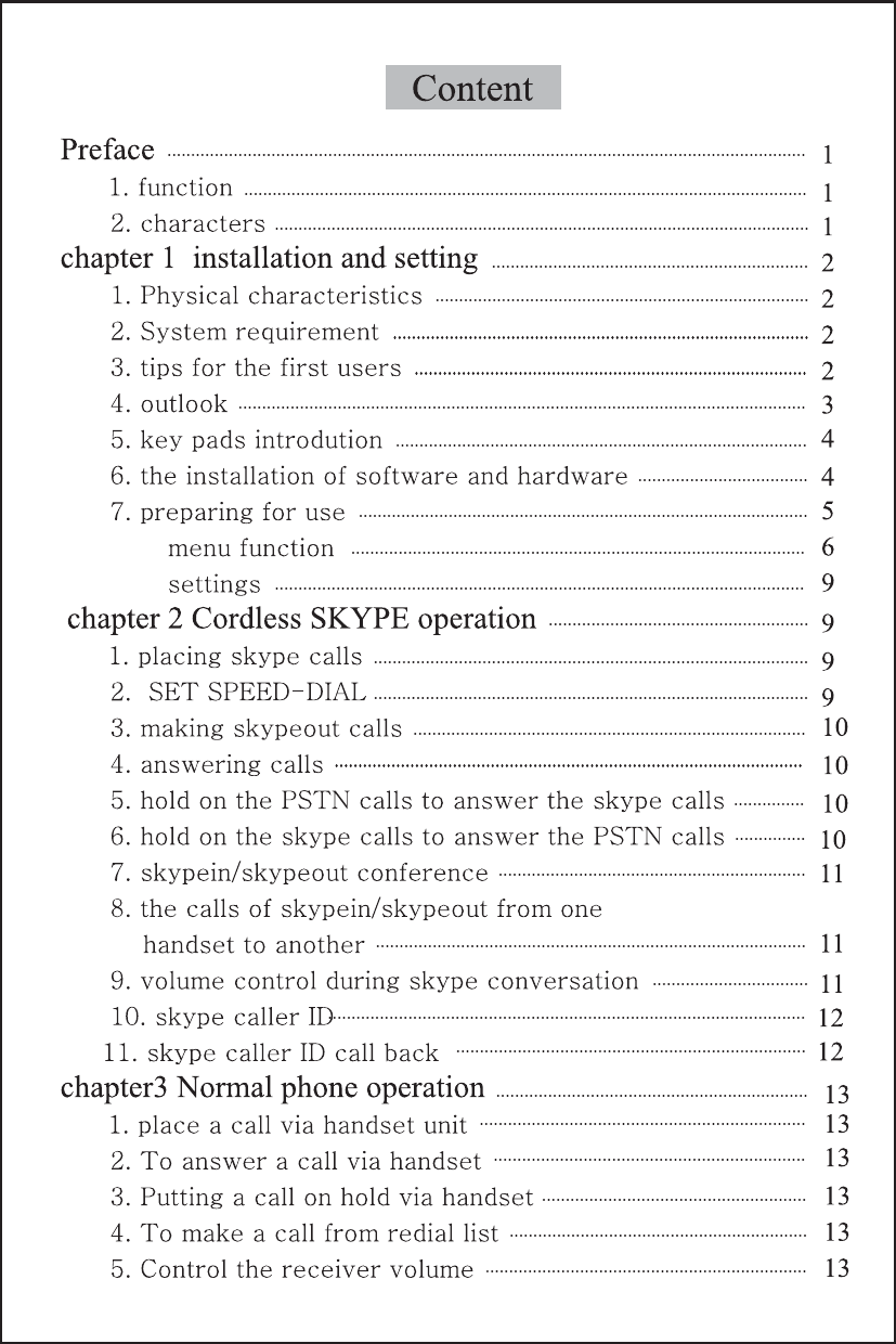Global Link Digital Technology SWP36288CETS01 SKYPE PHONE User Manual