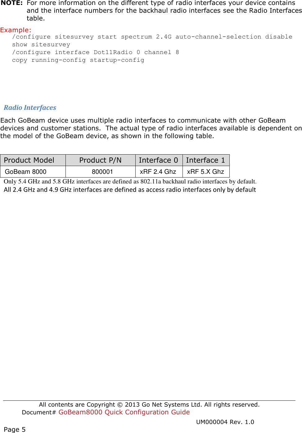 GoNet Systems GB8000F-000 802.11b/g/a/n Wireless Access Point User ...