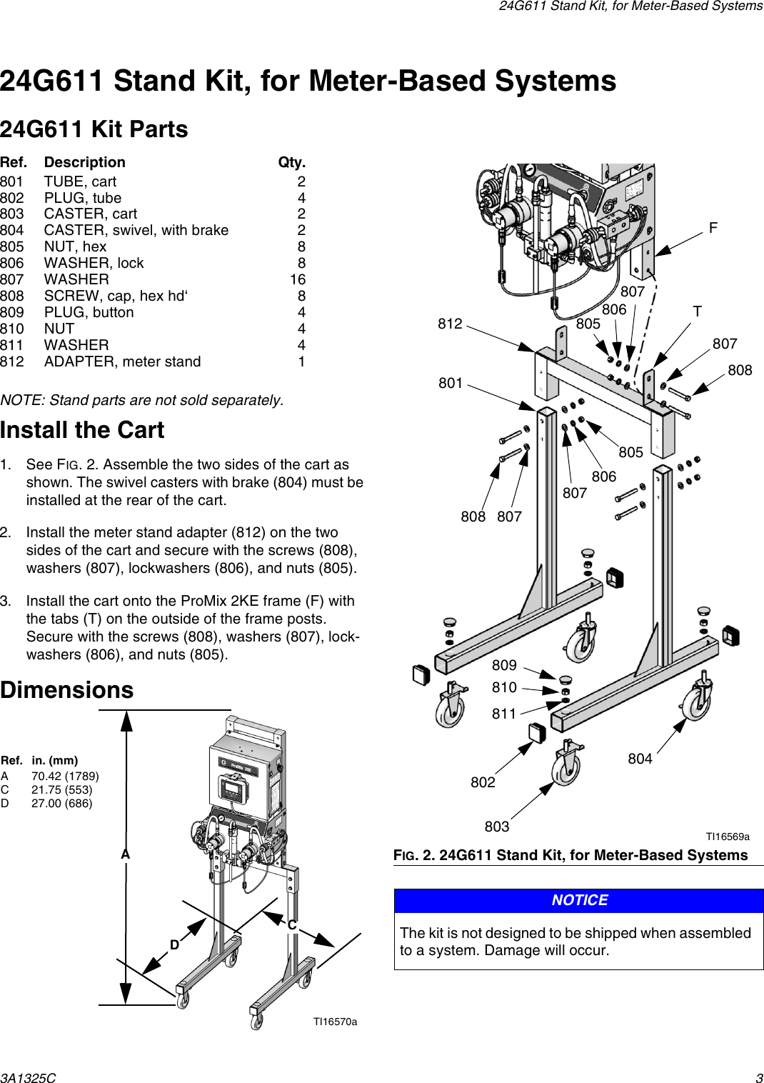 Graco 3A1325C Promix 2Ke Stand Kits Users Manual 3A1325C, Instructions ...