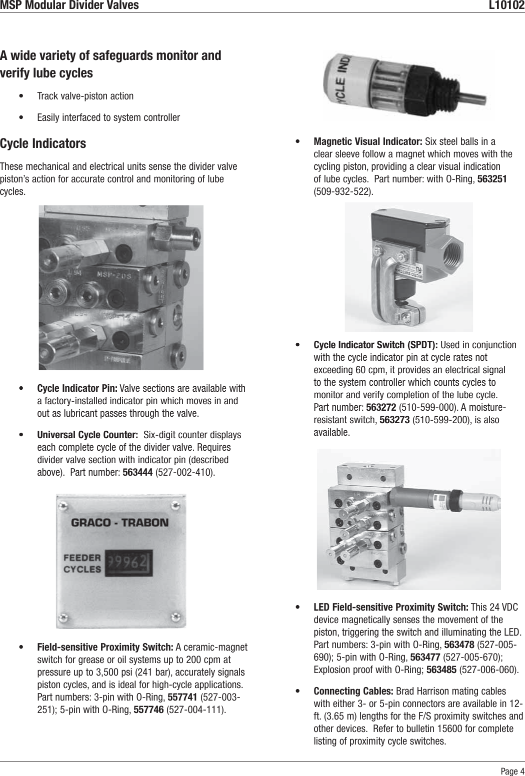 Graco Trabon Msp Modular Divider Valves Users Manual