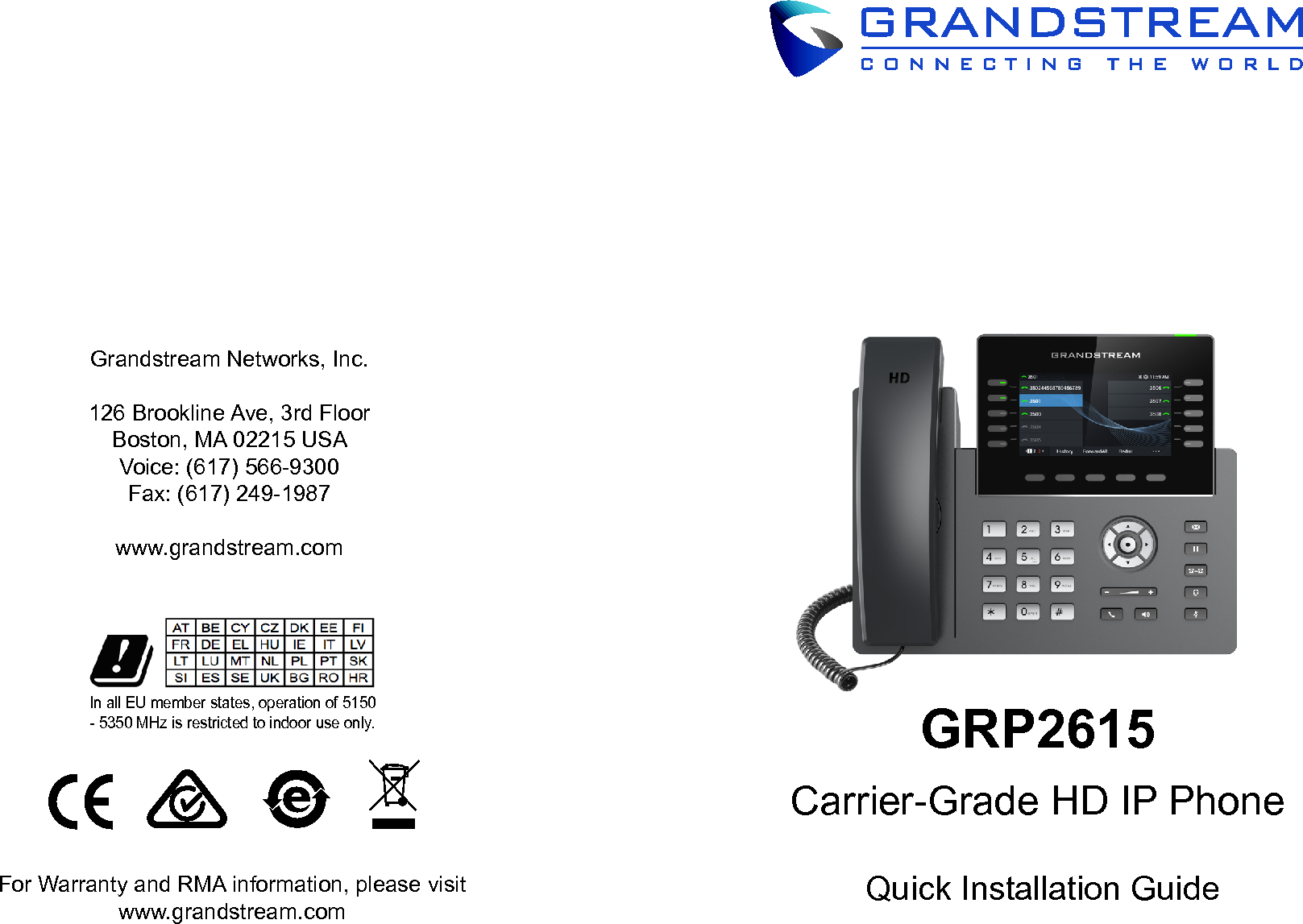 Grandstream Networks GRP2615 IP Phone User Manual