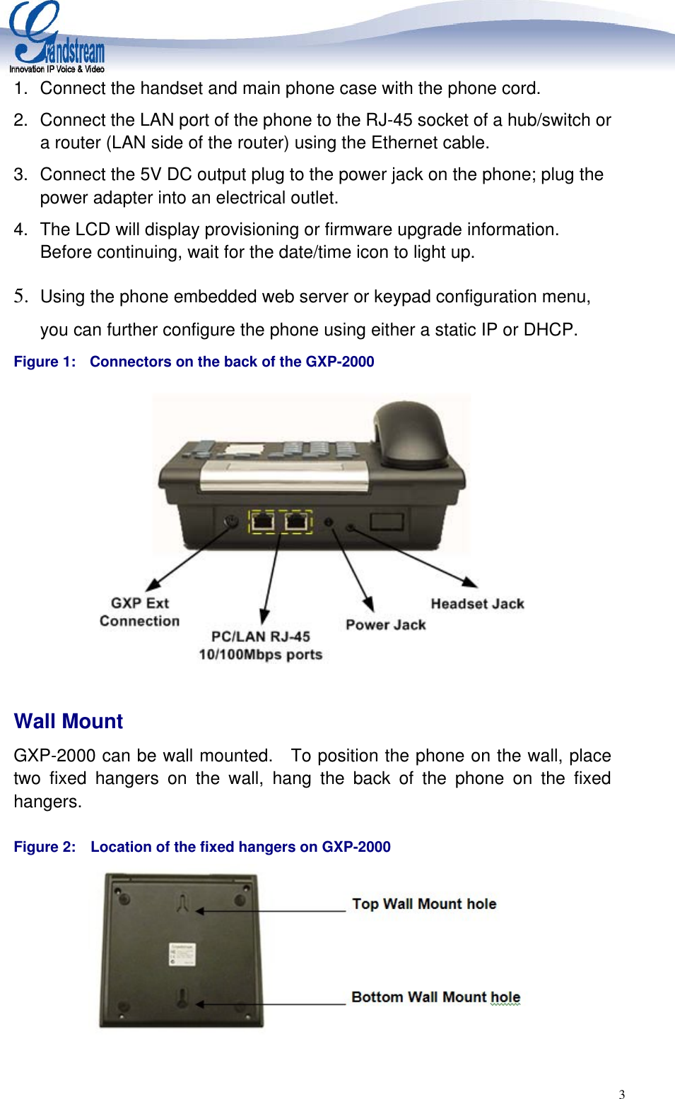 Grandstream Networks Gxp 2000 Users Manual GXP2000QuickInstallGuide