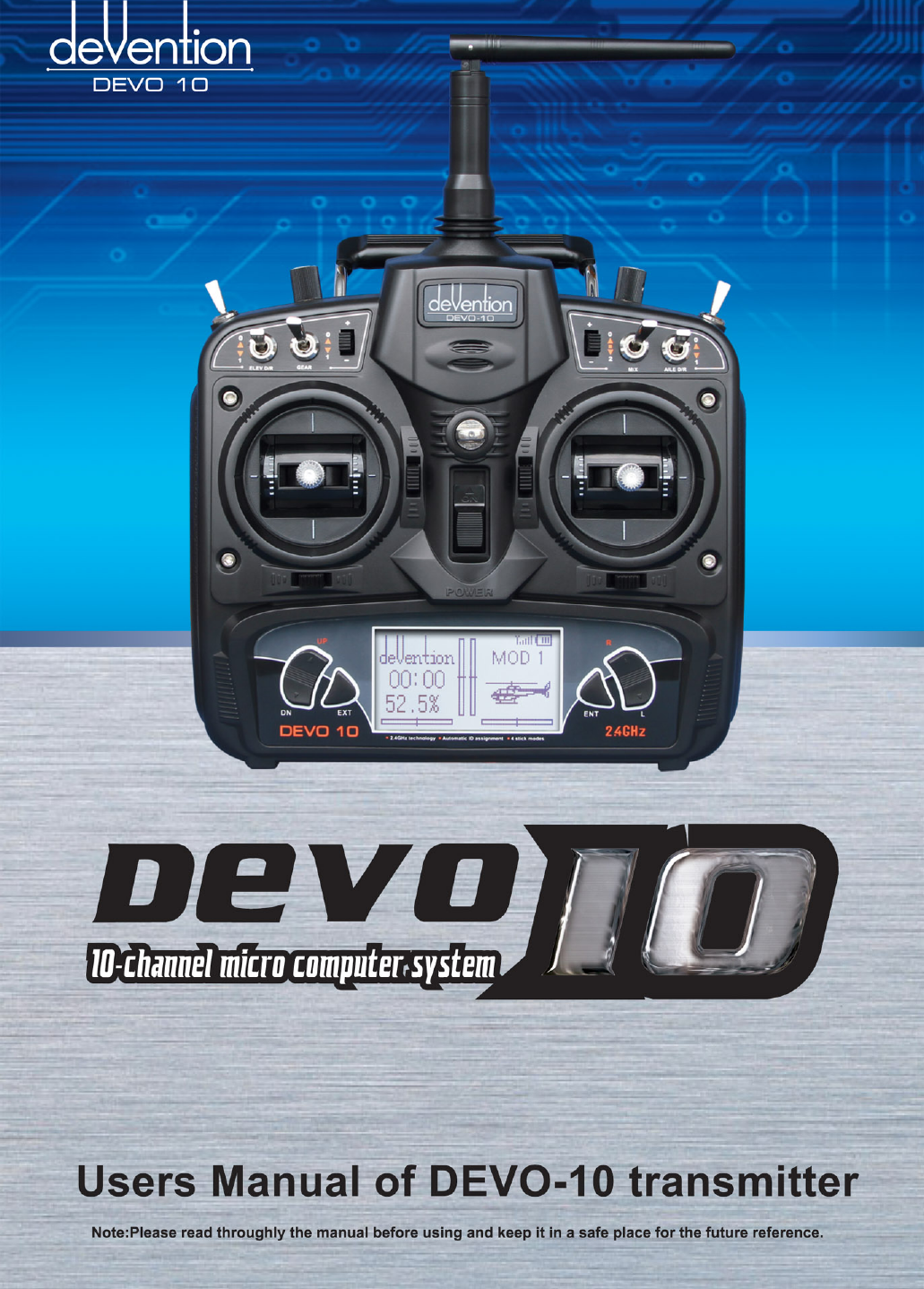 GuangZhou Walkera Technology DEVO-10 2.4GHz Transmitter User Manual ...