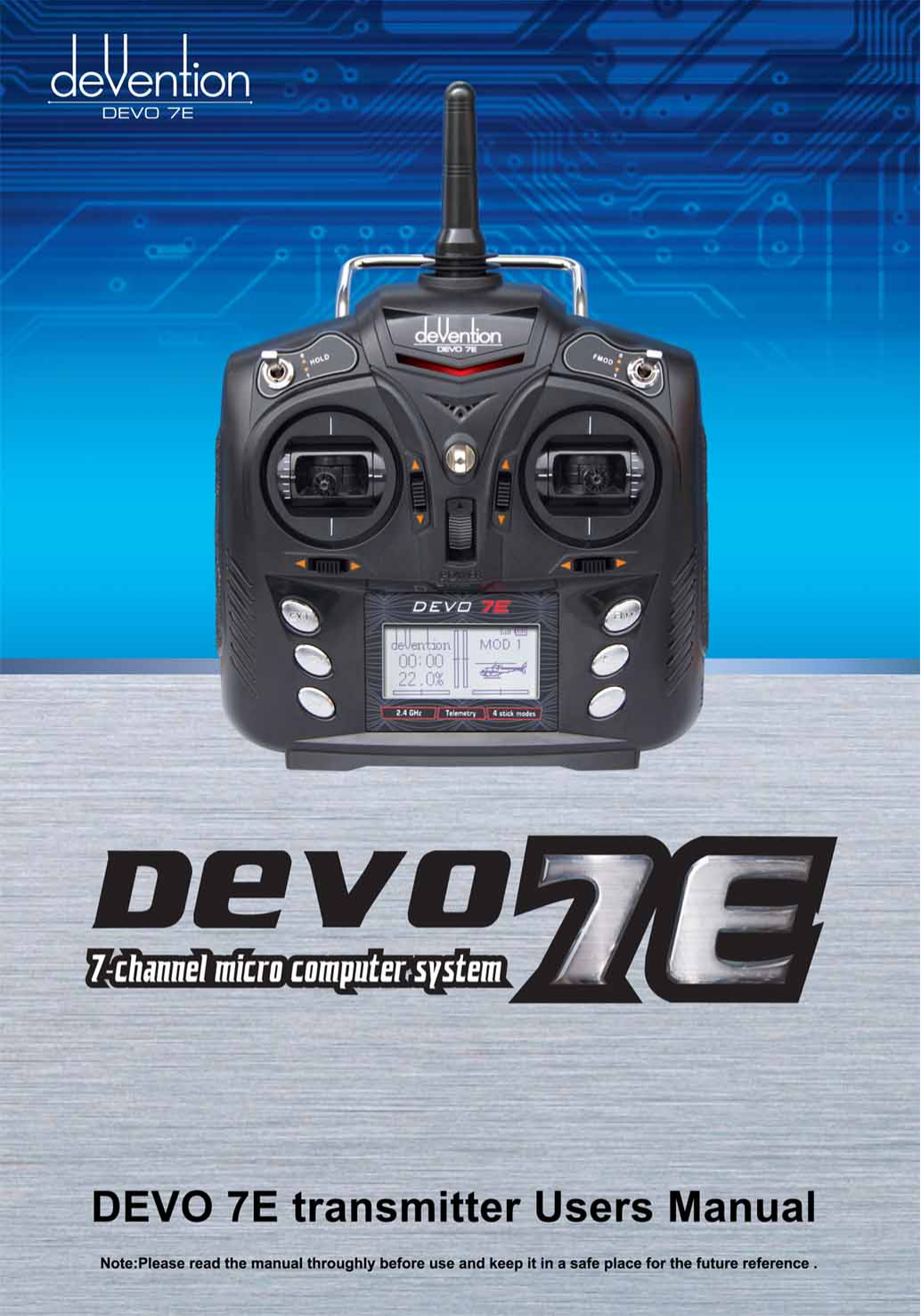 GuangZhou Walkera Technology DEVO-7E 2.4GHz Transceiver User Manual ...