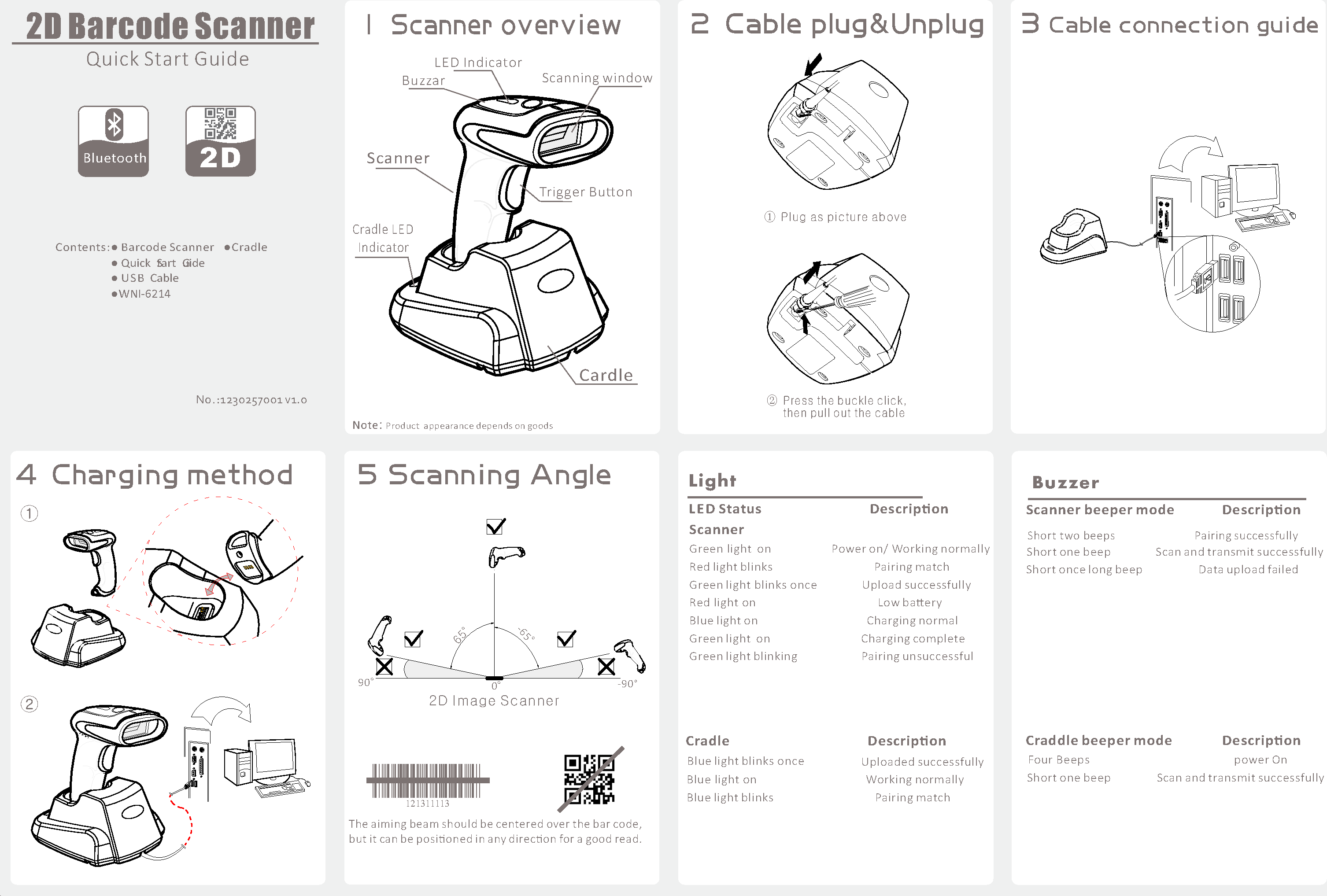 Guangzhou Winson Information Technology WNI6214 BARCODE SCANNER User ...