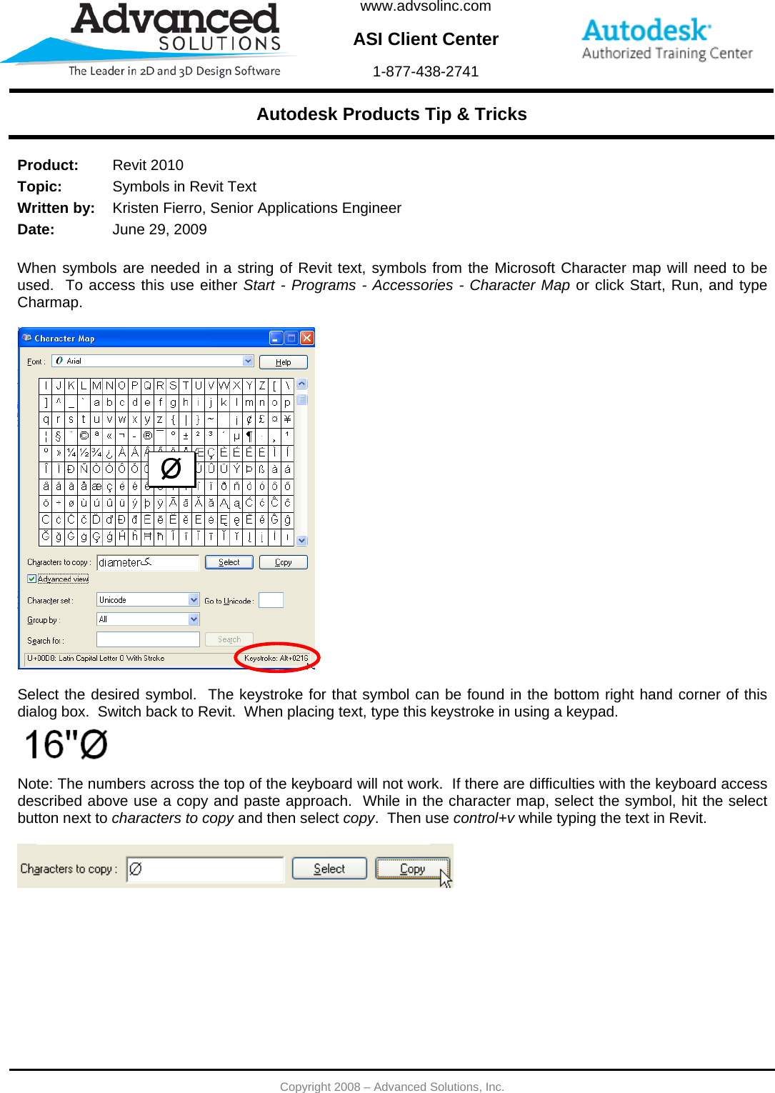 Symbols In Revit Text 062909 Symbols In Revit Text 062909