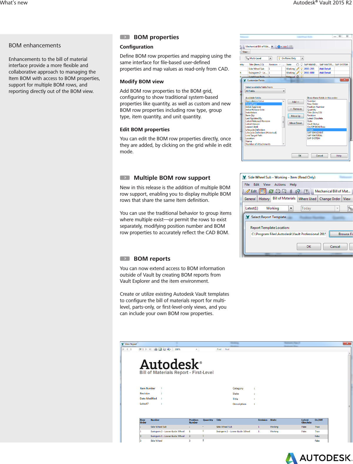 Autodesk Vault 2015 What's New Guide