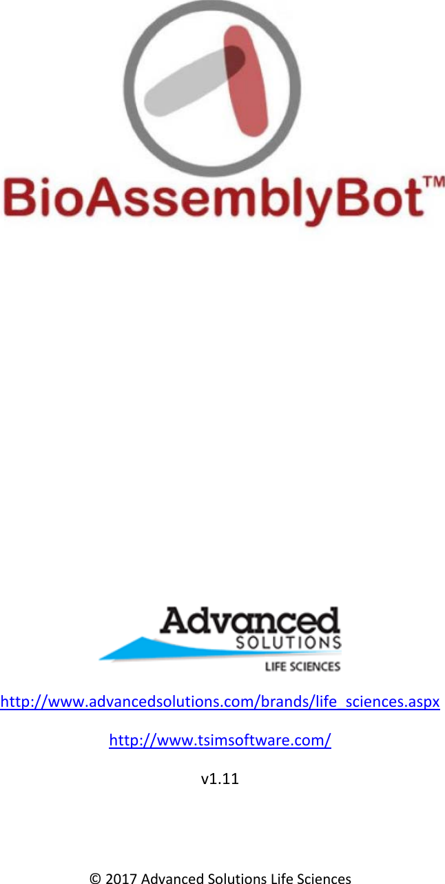 Bio Assembly Bot User Manual