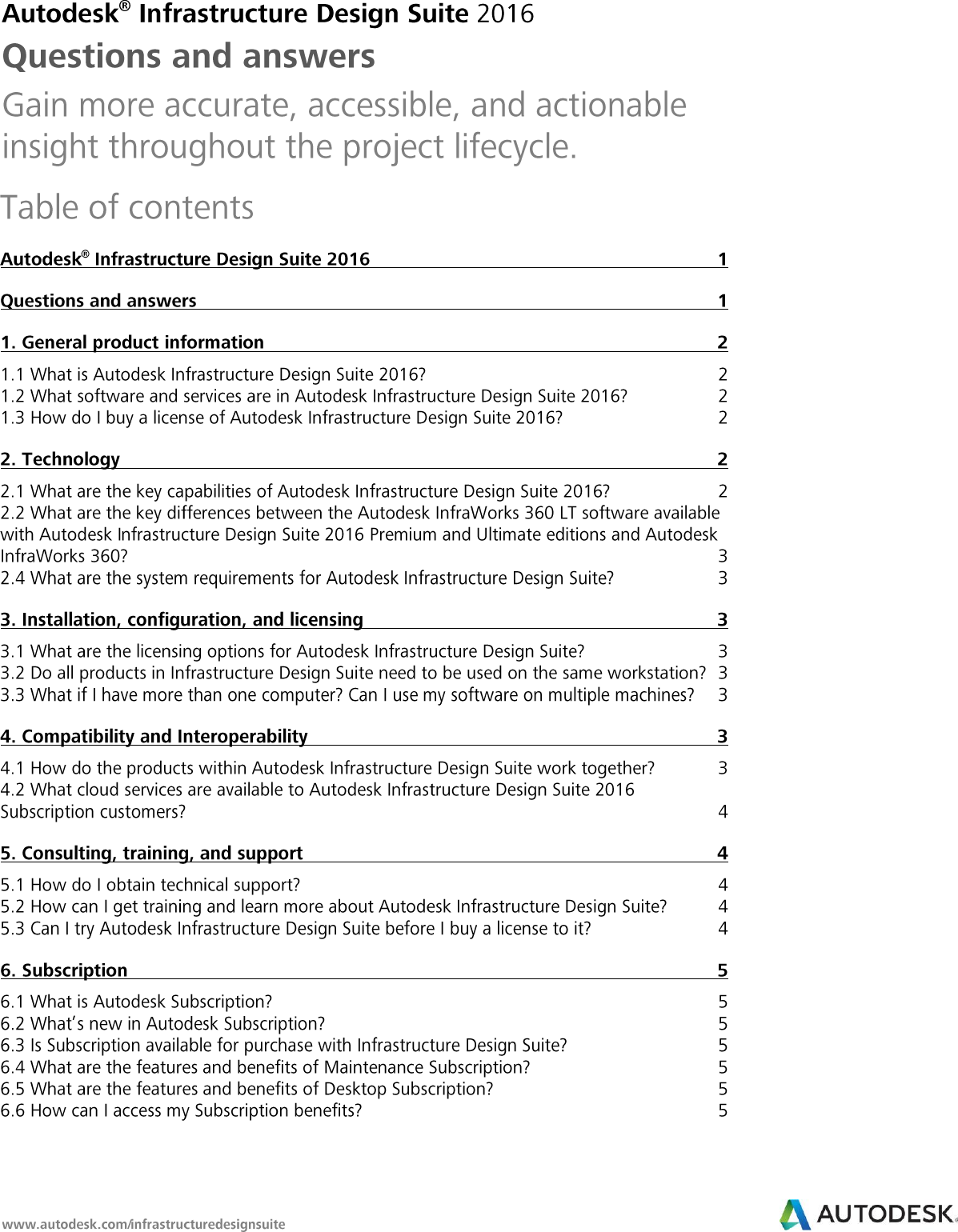 Infrastructure Design Suite 2016 FAQ