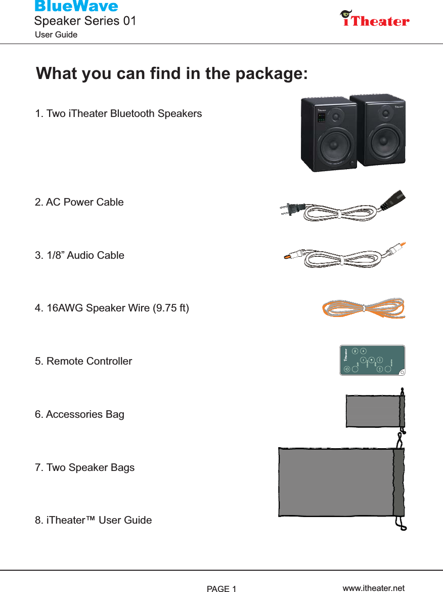 Gyrosignal Technology BLUEWAVE iTheater Bluewave Speaker System User Manual Operating Guide V07