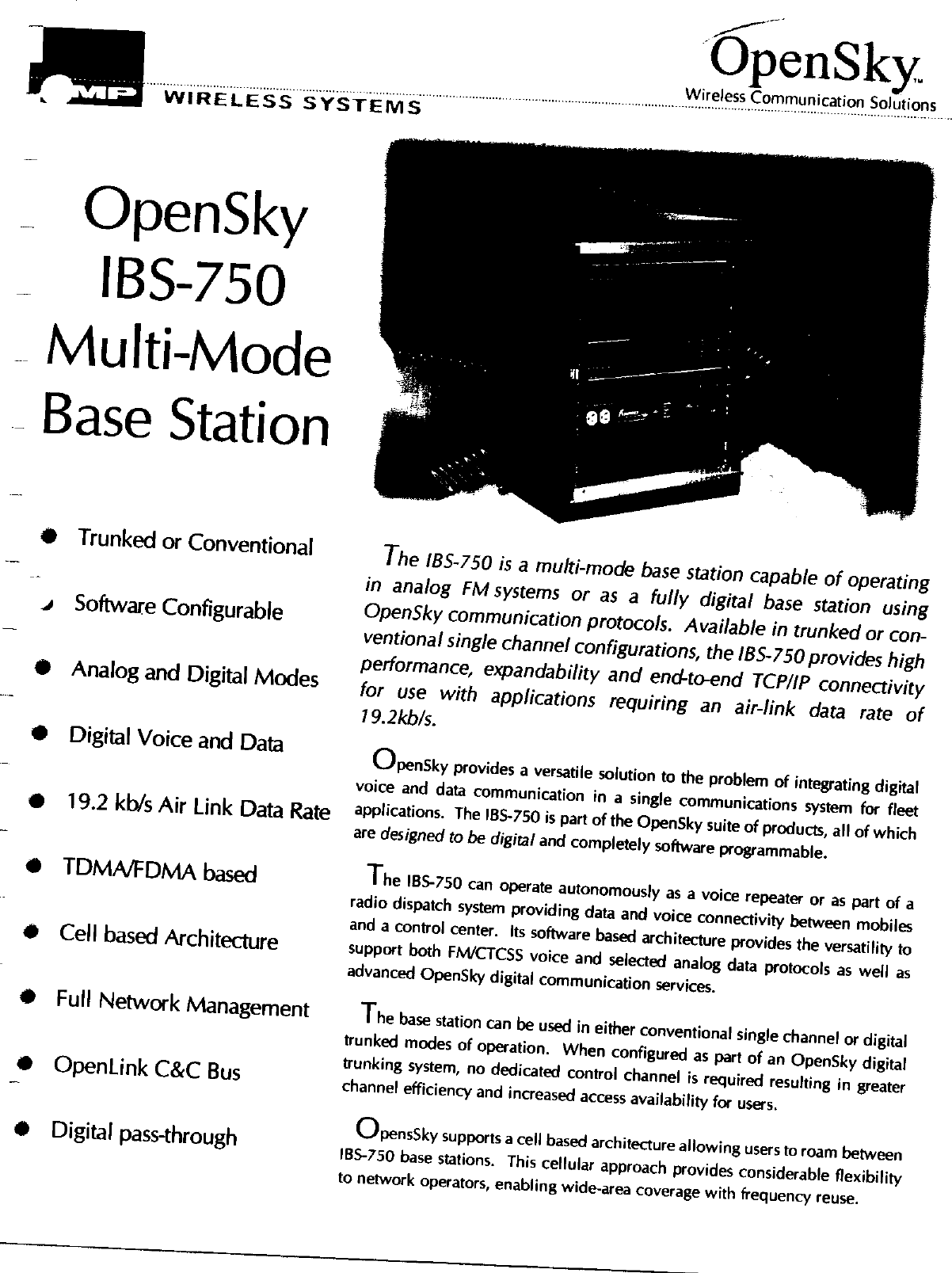 HARRIS MBS800A075 User Manual 36151