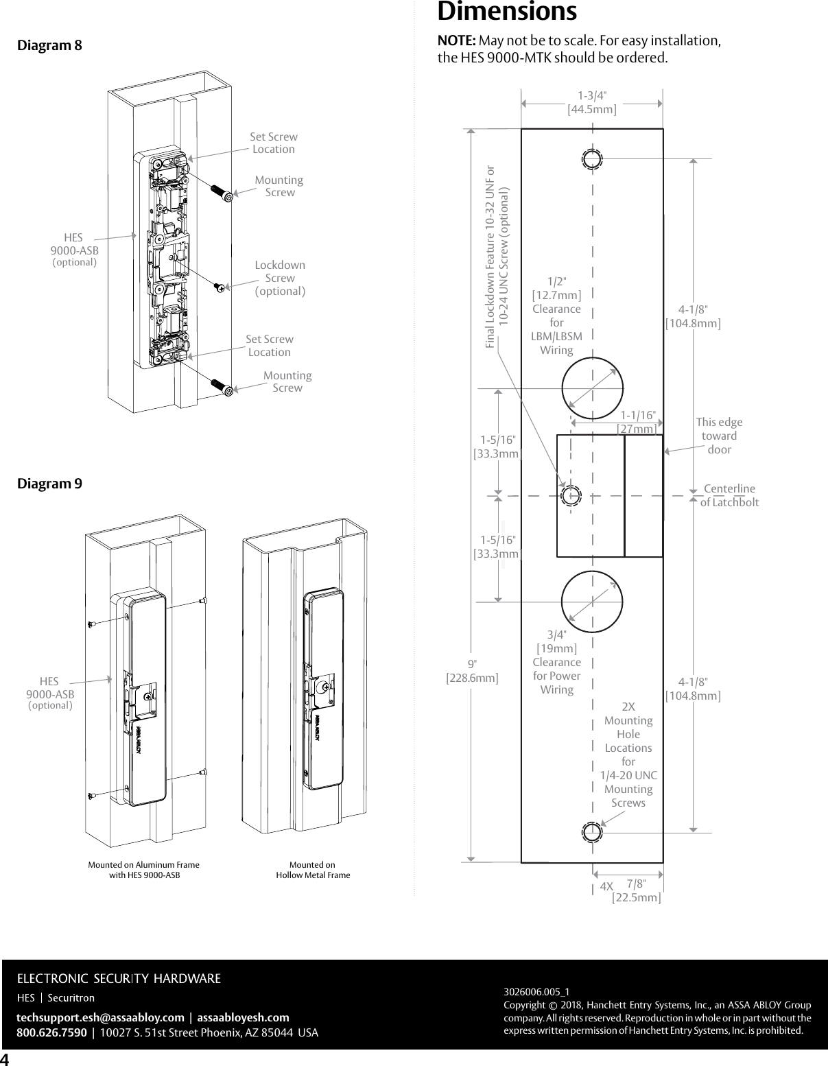 HES 9800 Series Installation Guide HES9800Install Instructions