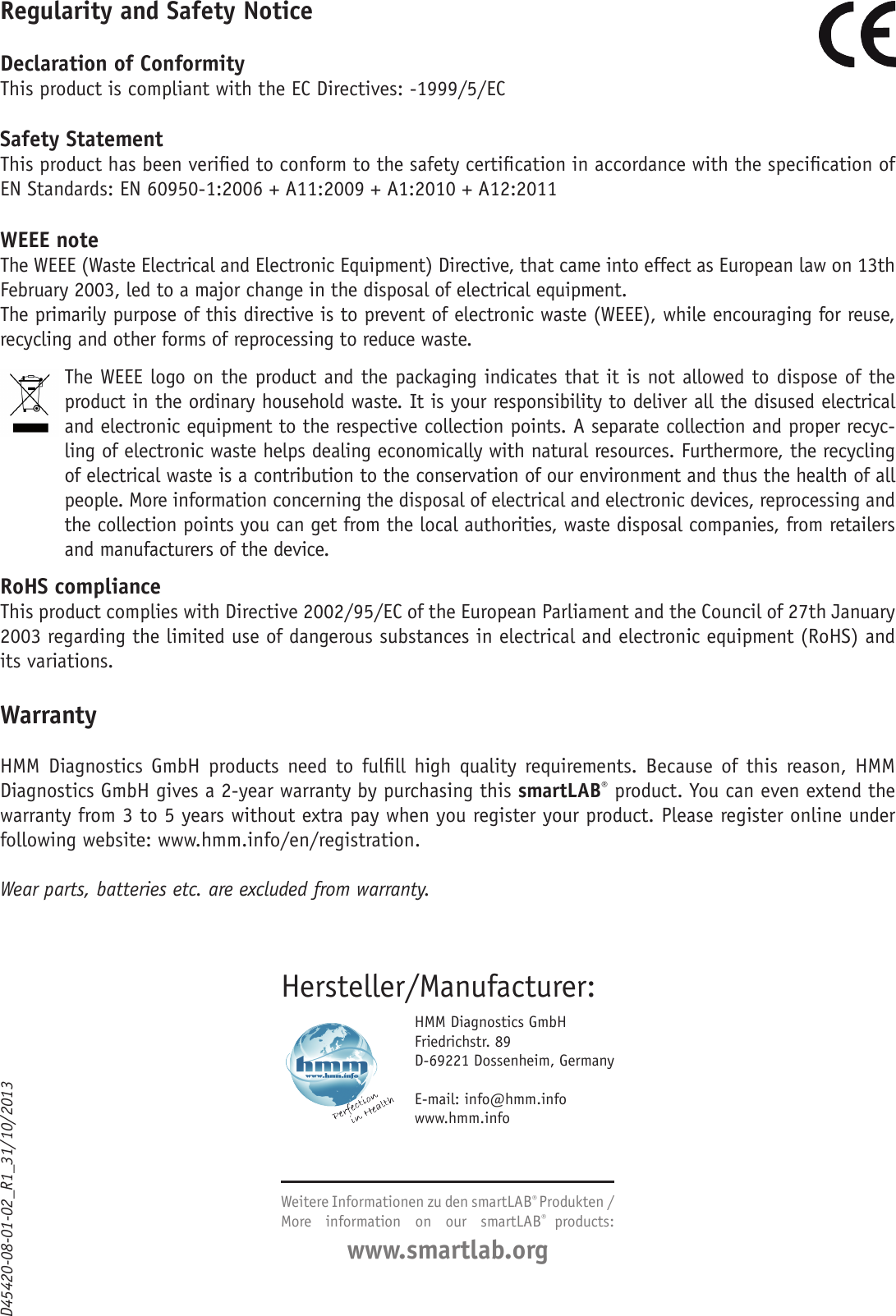HMM Diagnostics D45428 Pedometer User Manual