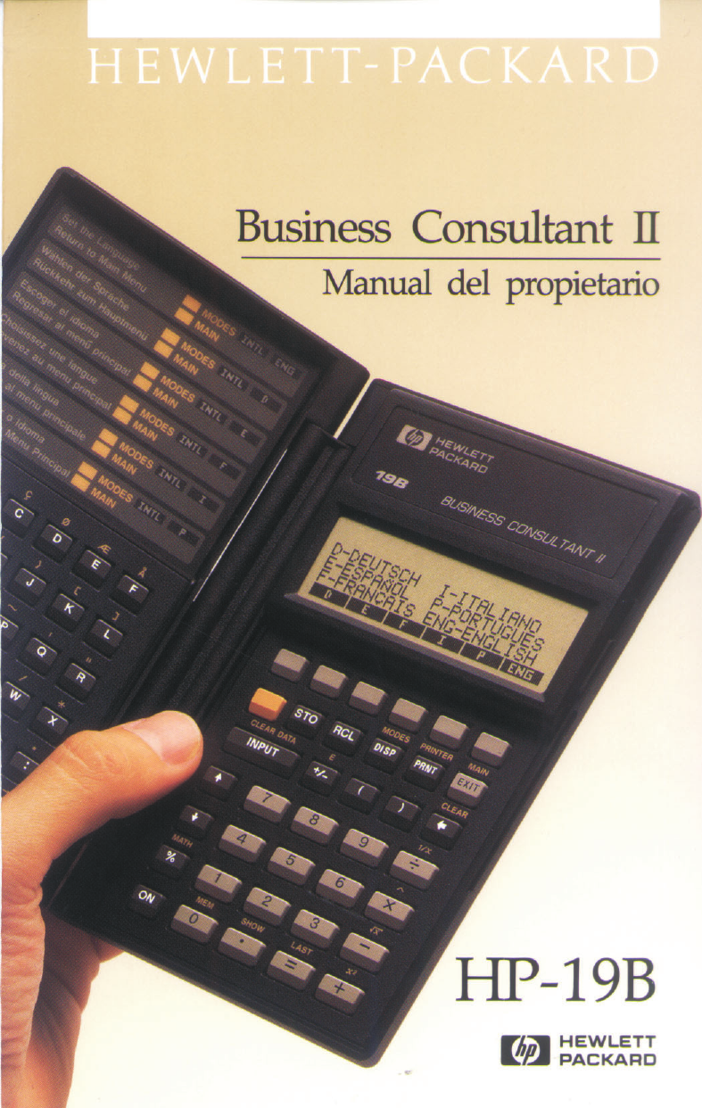 HP L Calculadora Comercial 19B (Español) Manual Del Propietario Bpia5242