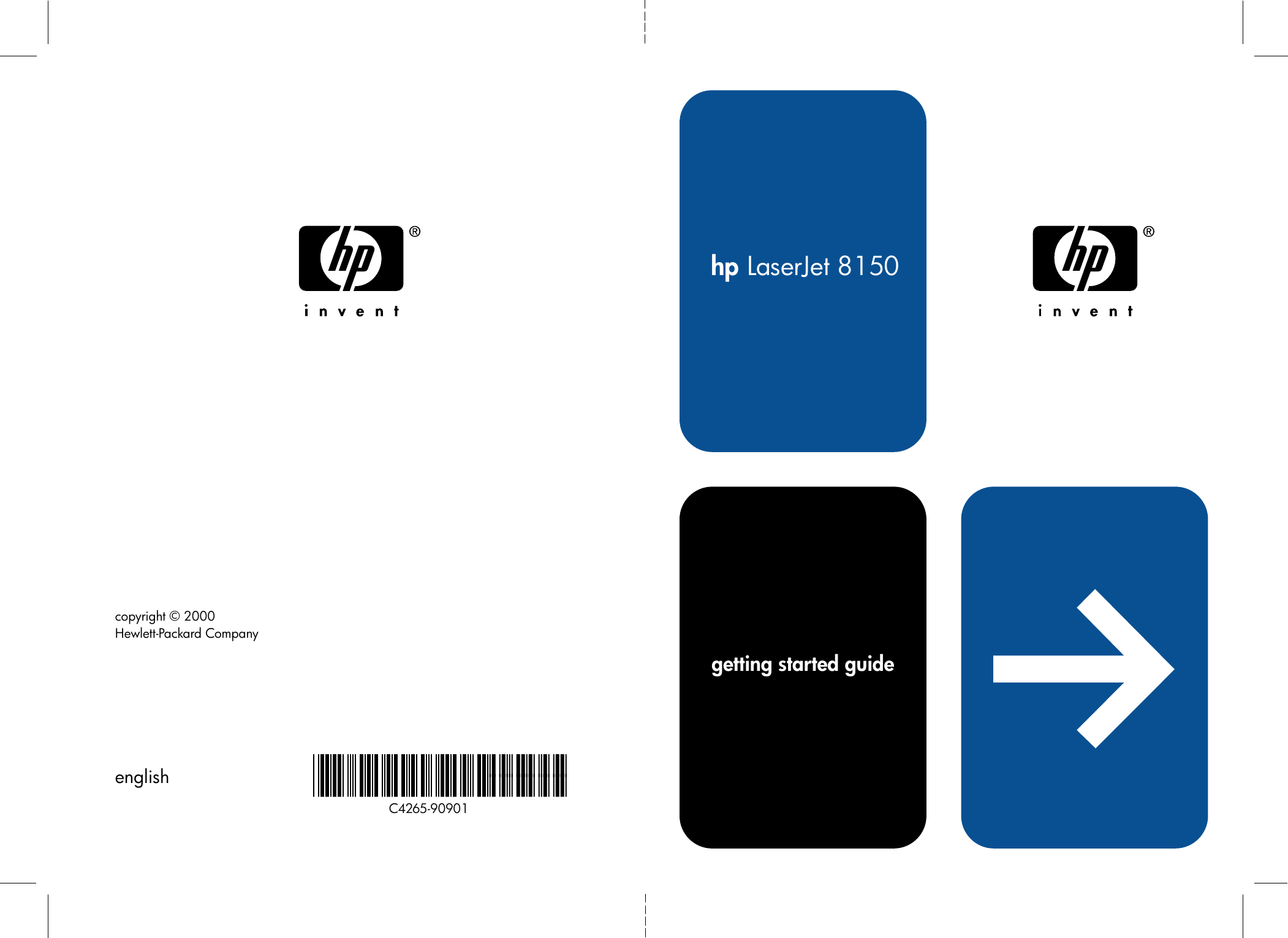 HP 90901 Laser Jet 8150 Series Printer Getting Started Guide Bpl08648