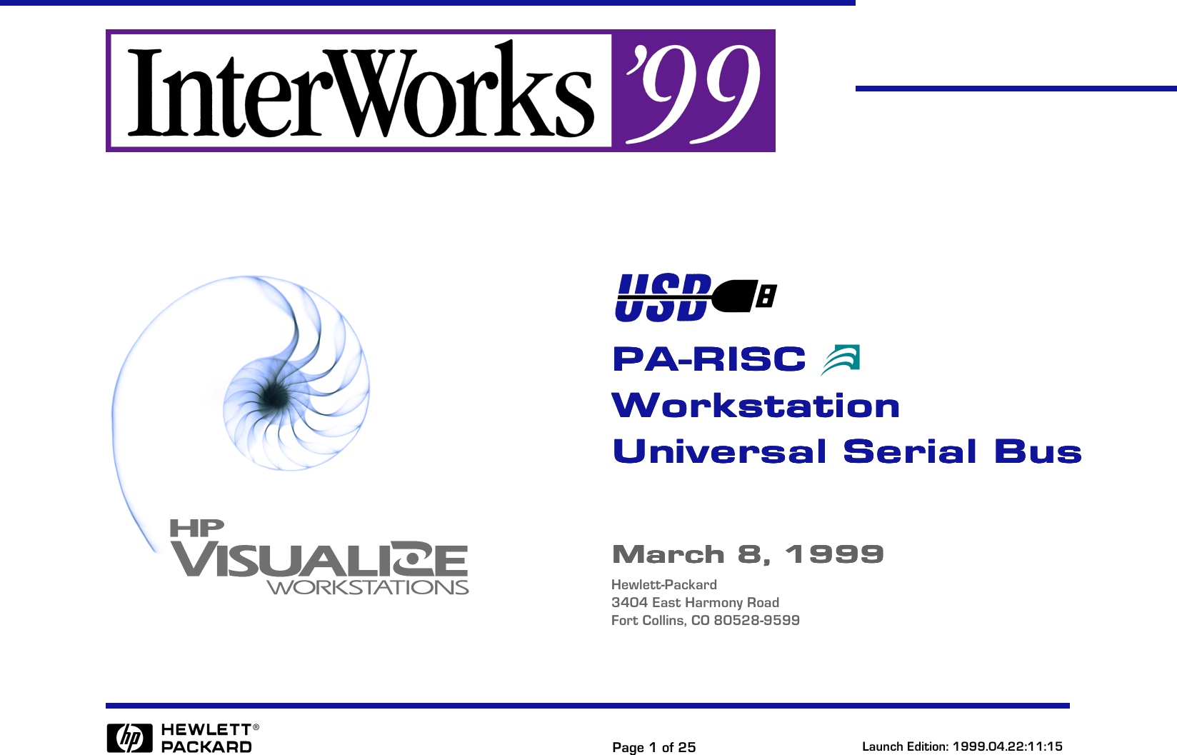 HP PA RISC Workstation USB Visualize Universal Serial Bus Lpv37815