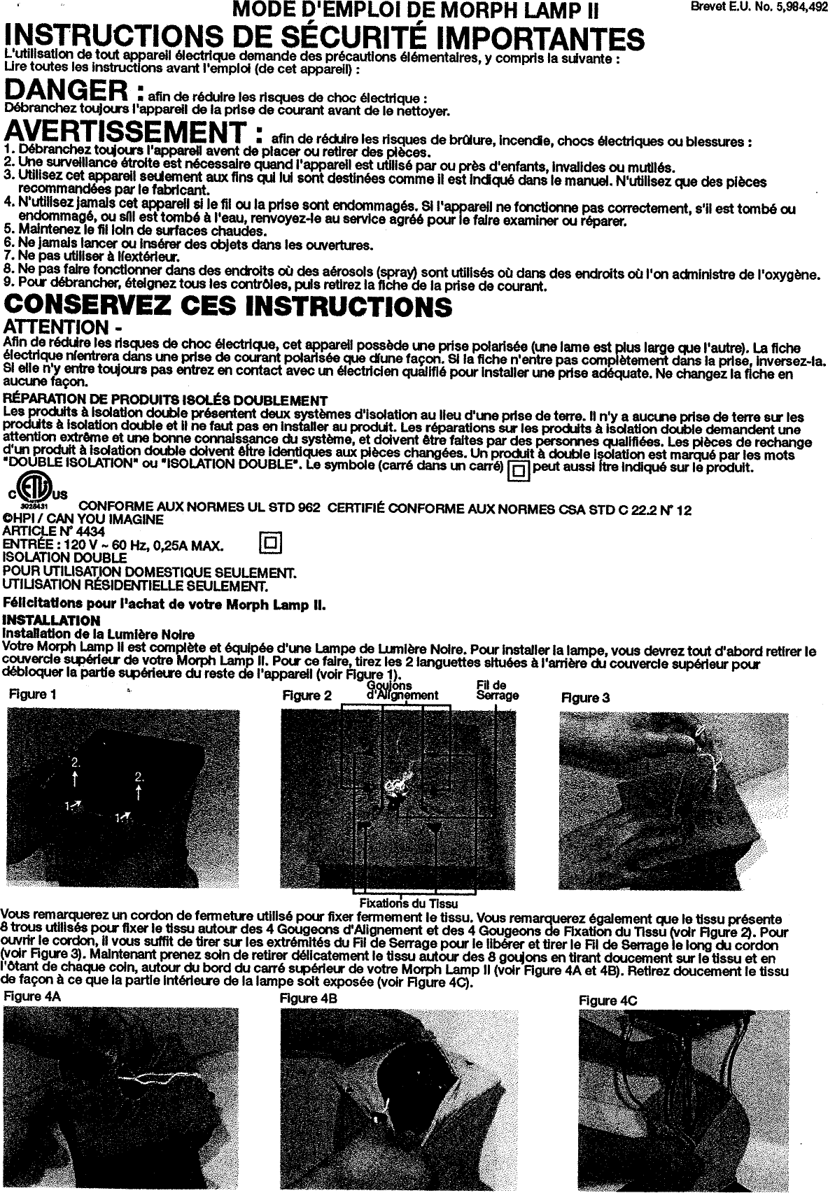 HPI MORPHLAMPII Electronic Ballast User Manual