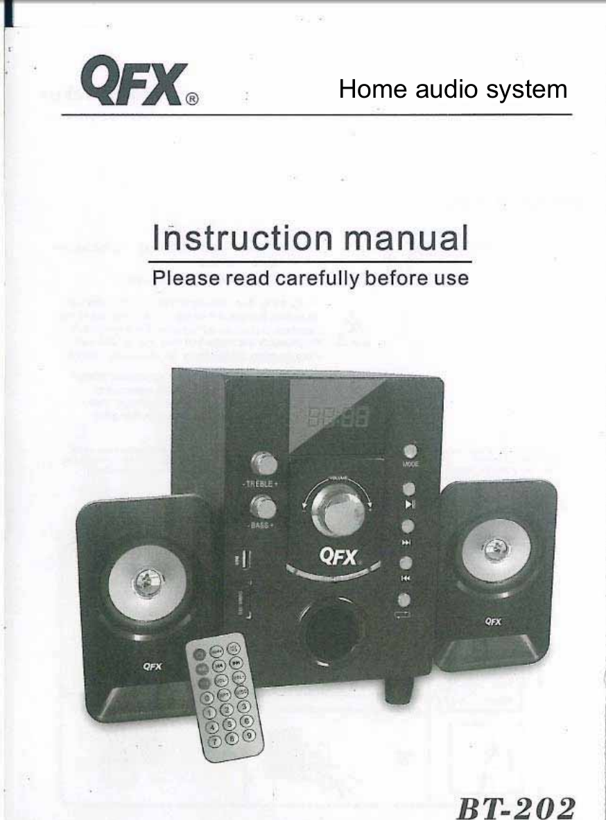 HUAMA TECHNOLOGY BT-202 Home audio system User Manual 6 x